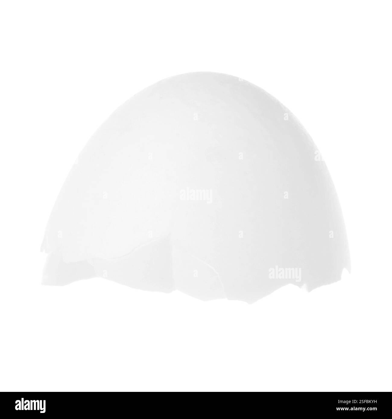 One piece of broken eggshell isolated on white Stock Photo - Alamy