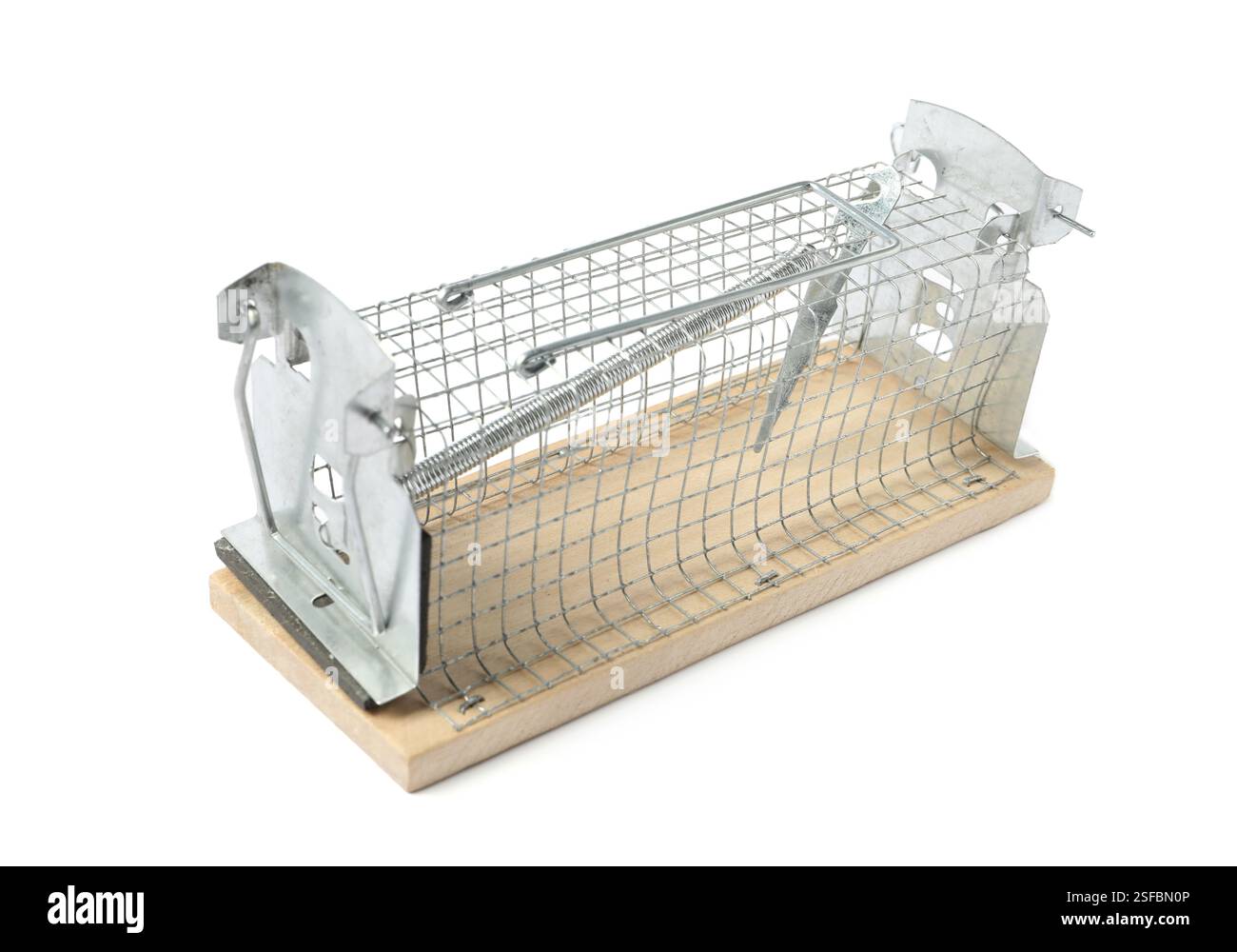 One empty mouse trap isolated on white Stock Photo - Alamy
