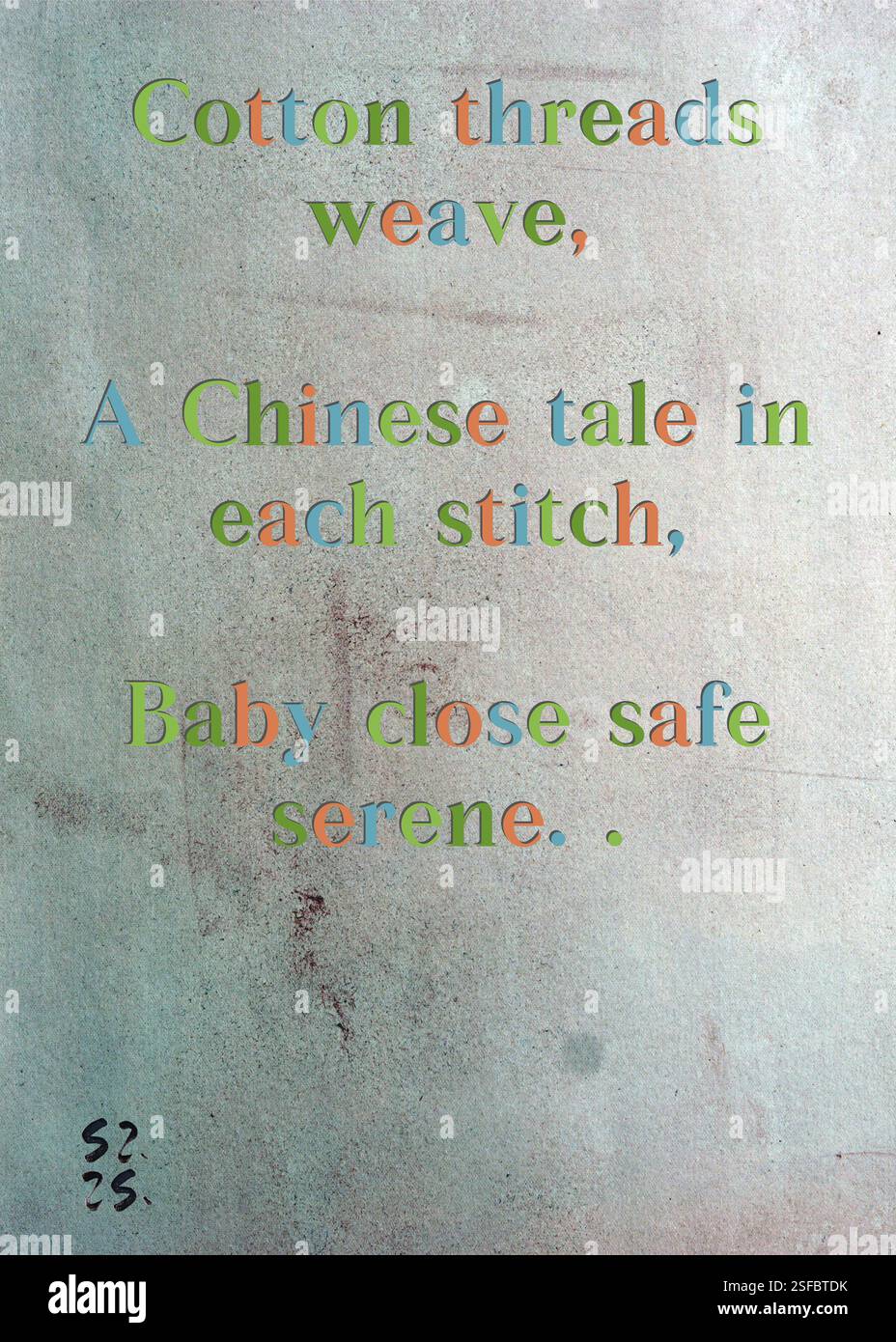 Cotton threads weave, A Chinese tale in each stitch, Baby close safe ...