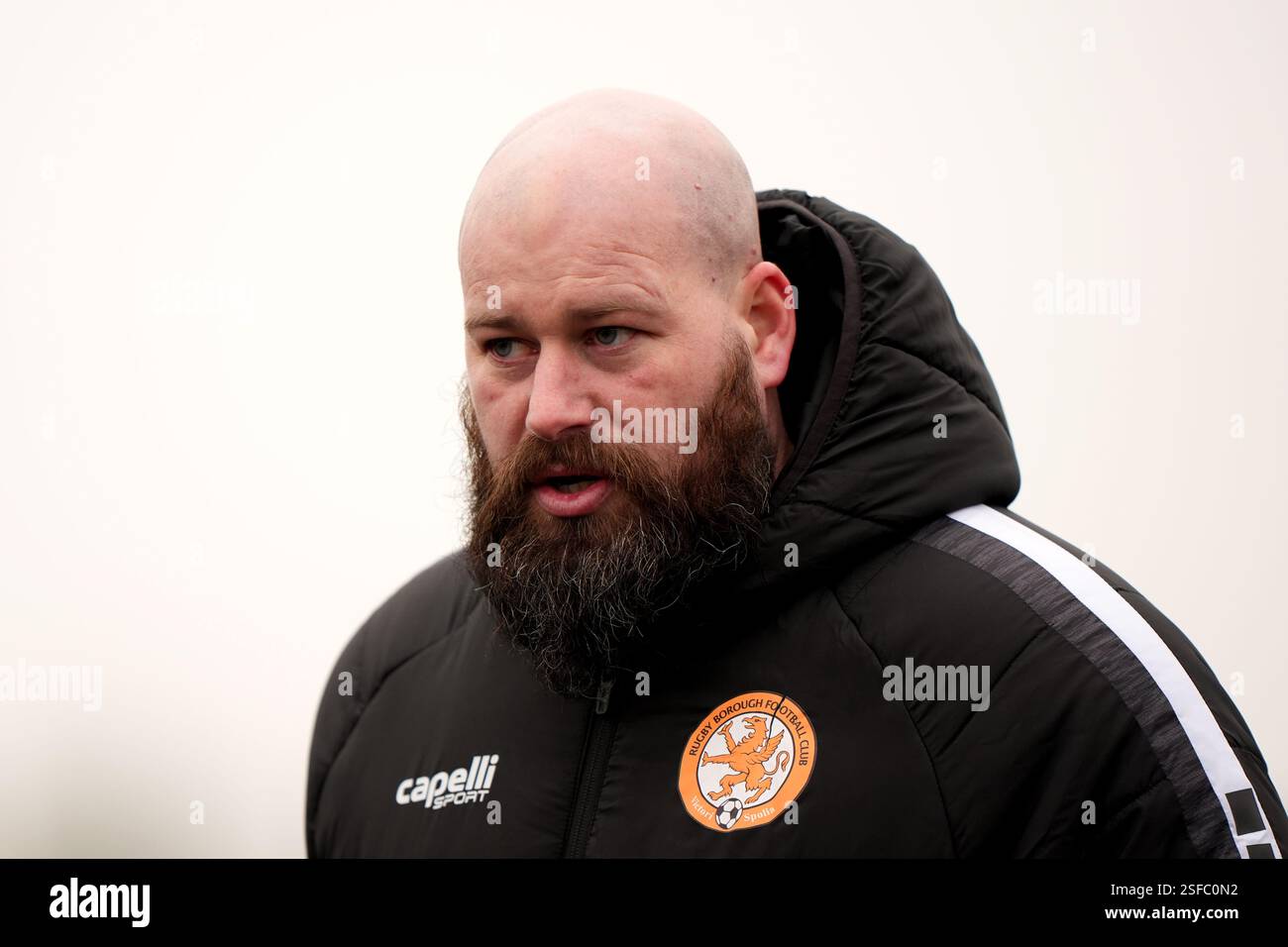 Rugby Borough manager Lee Burch ahead of the Adobe Women's FA Cup Fifth ...