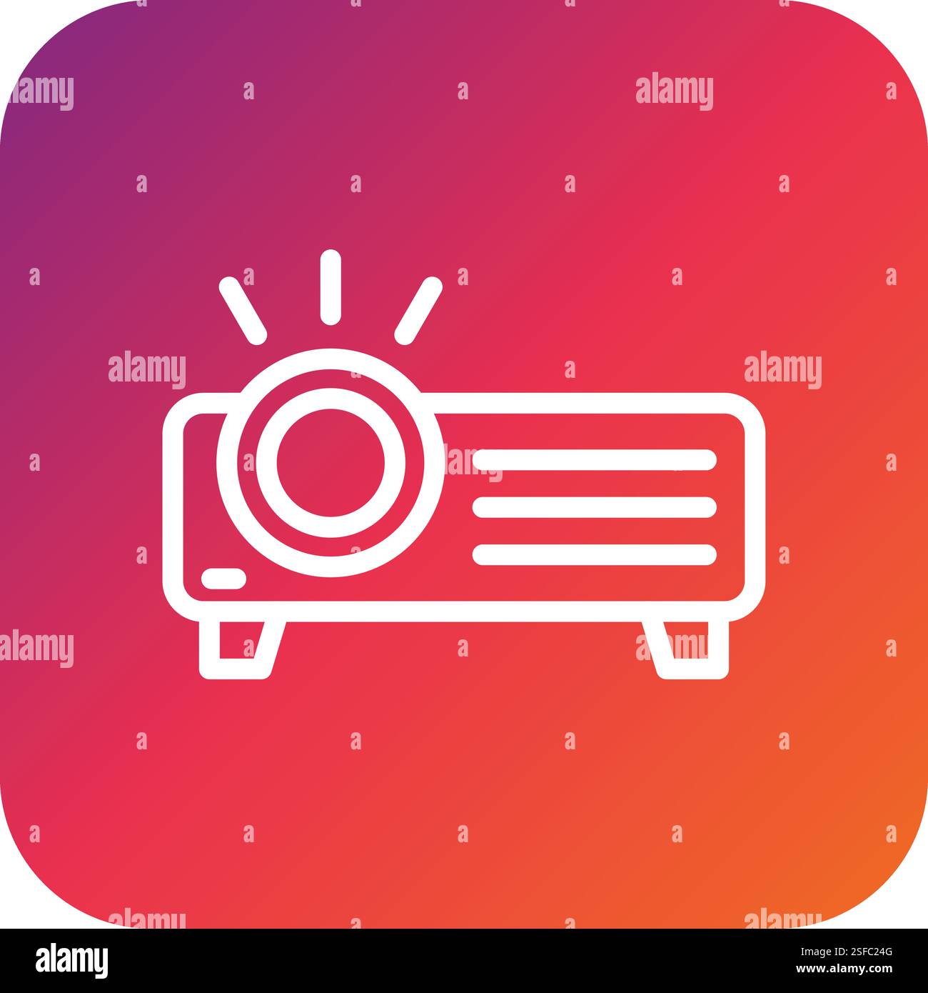 Cinema projector icon flat Stock Vector Images - Alamy