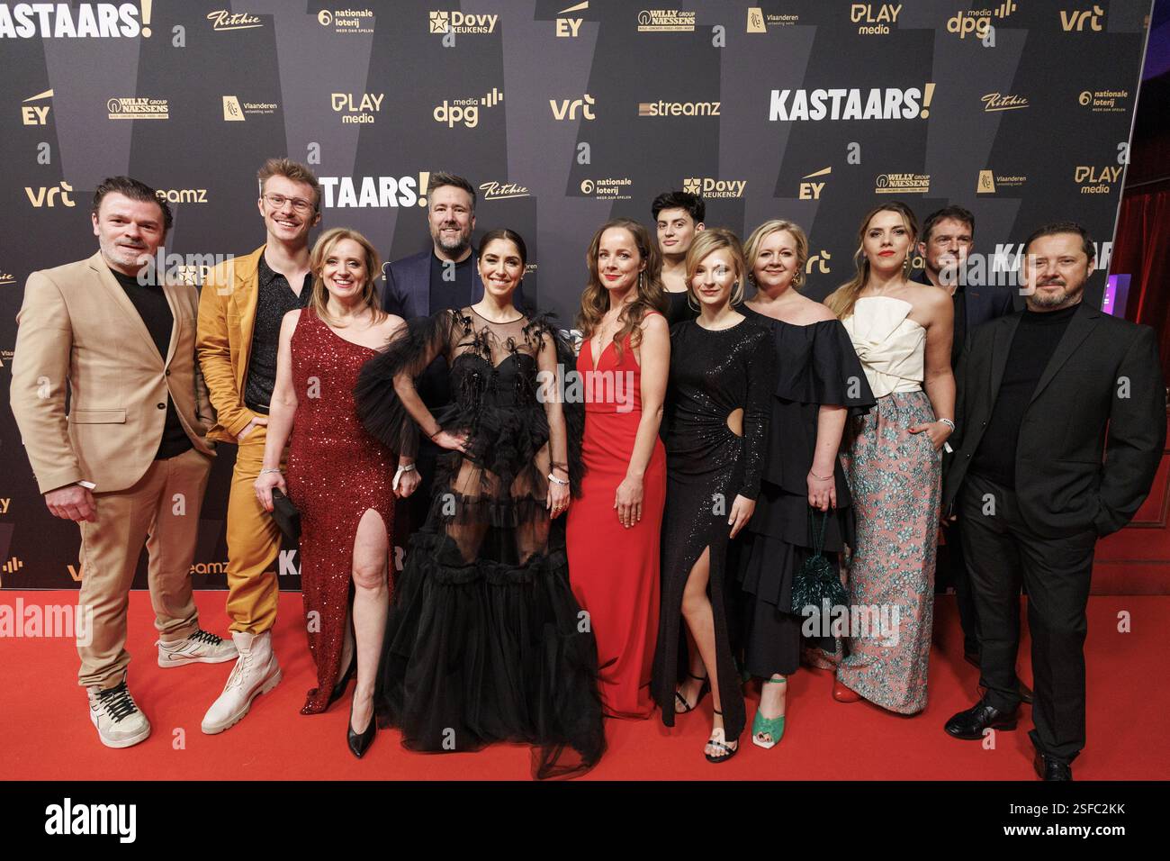 The cast of soap 'Thuis' pictured during the third edition of the ...