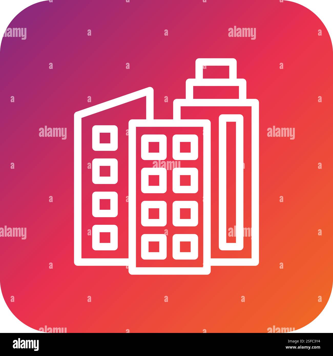 Office building Vector Icon Design Illustration Stock Vector Image ...