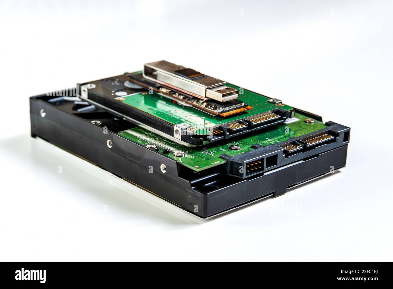 The evolution of storage devices. Several different storage media from ...