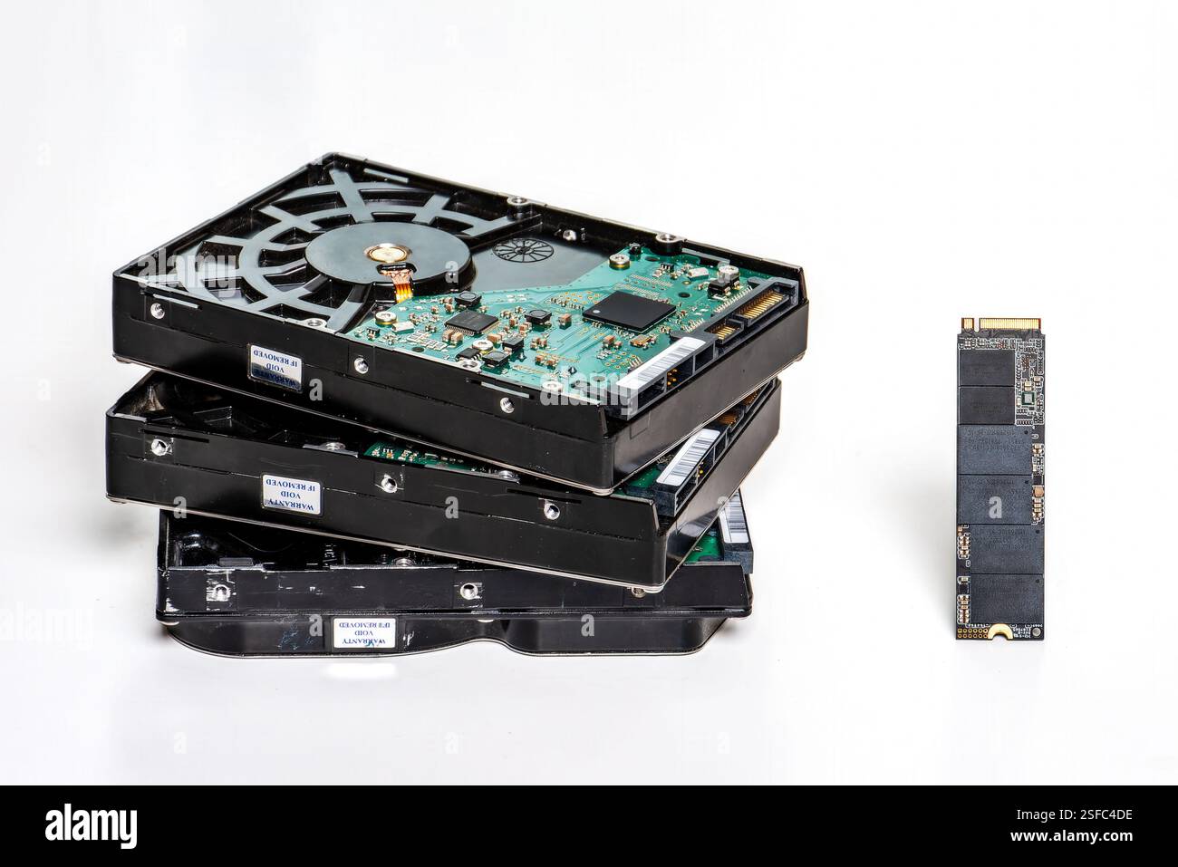 The evolution of storage devices. Several different storage media from ...