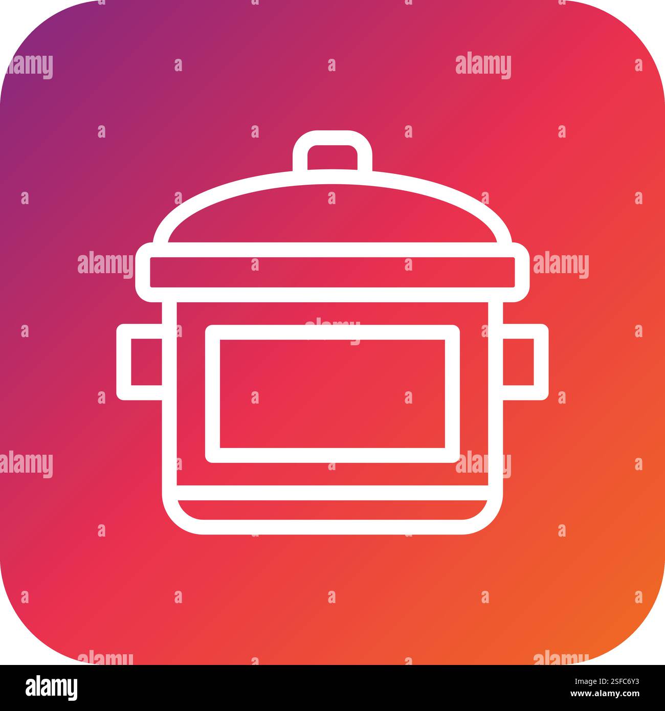 Cooking pot Vector Icon Design Illustration Stock Vector Image & Art ...