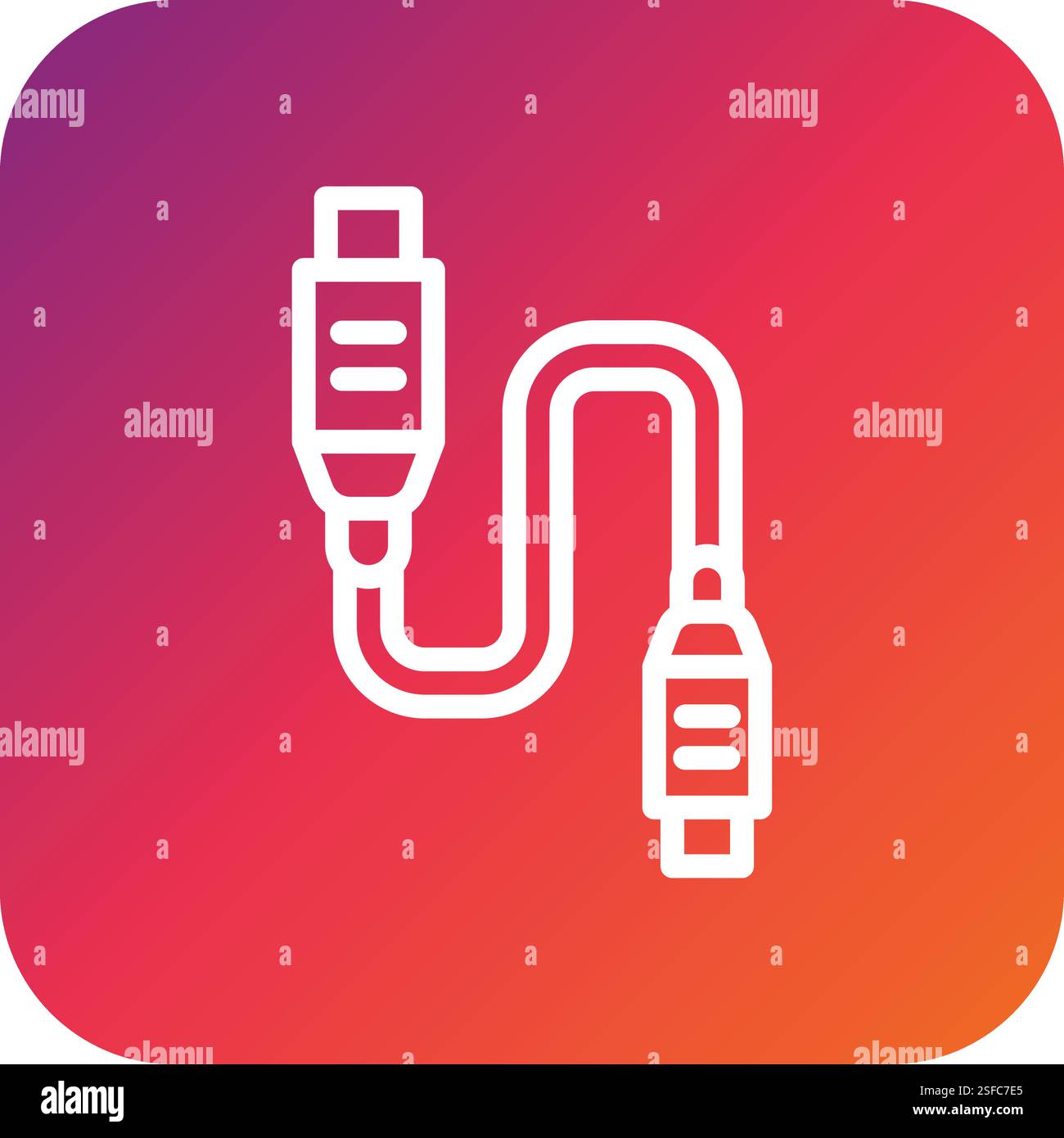 Cable Vector Icon Design Illustration Stock Vector Image & Art - Alamy