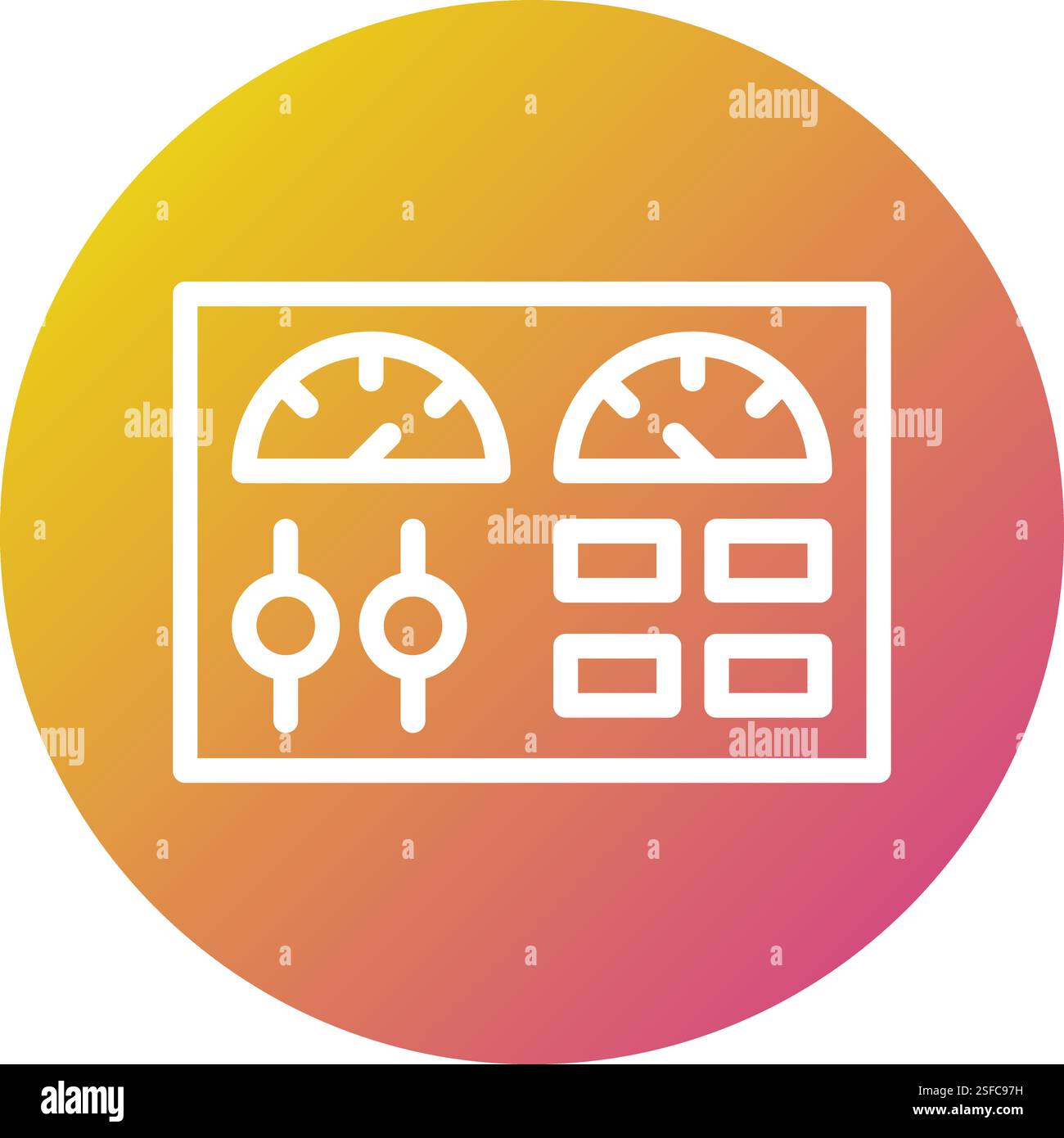 Control panel Vector Icon Design Illustration Stock Vector Image & Art ...