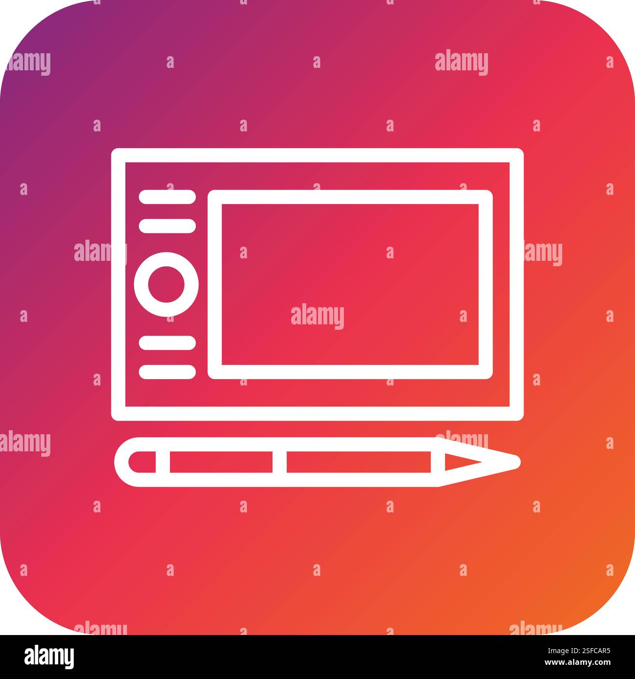 Graphic Tablet Vector Icon Design Illustration Stock Vector Image & Art ...