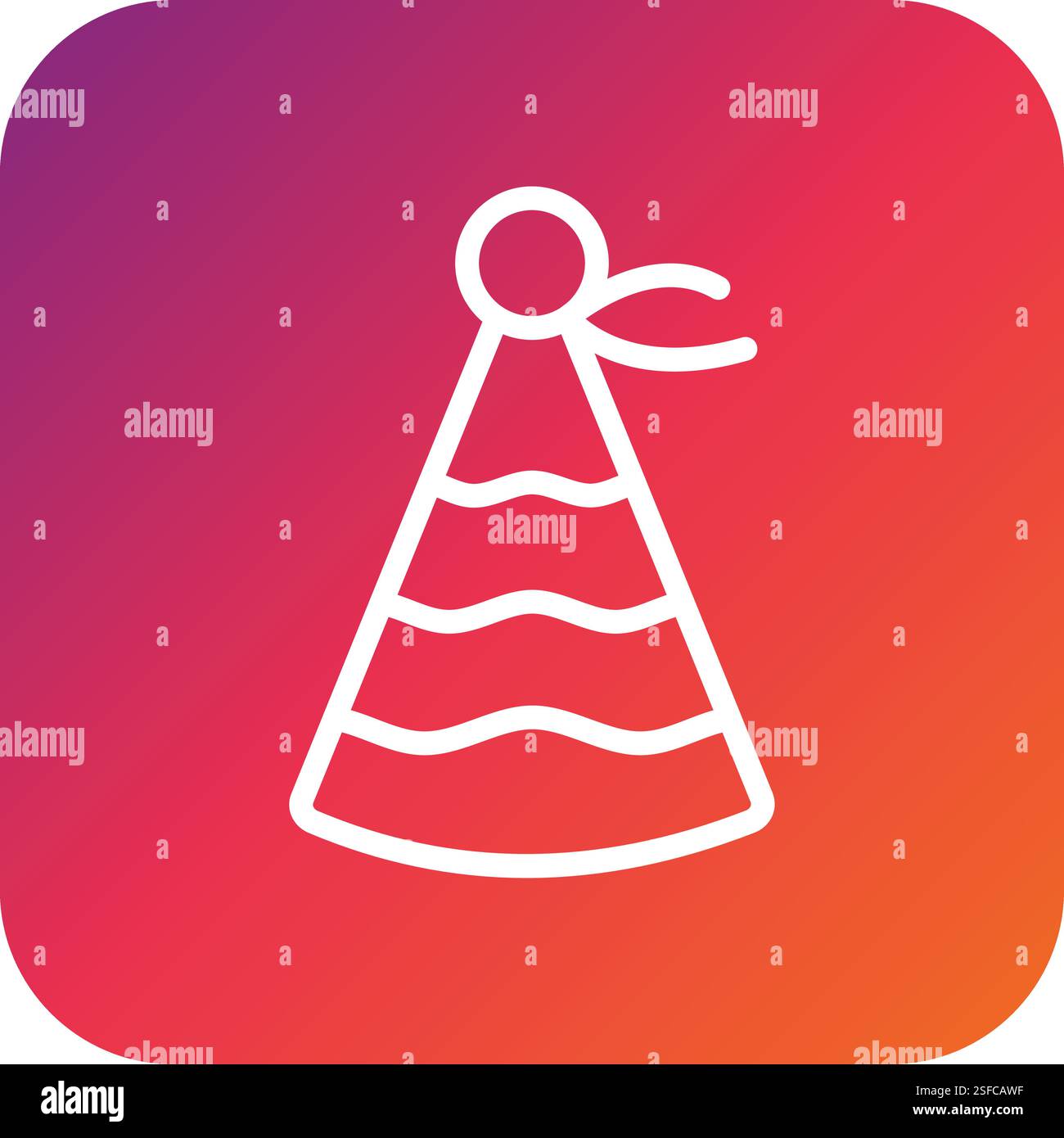 Party Hat Vector Icon Design Illustration Stock Vector Image & Art - Alamy