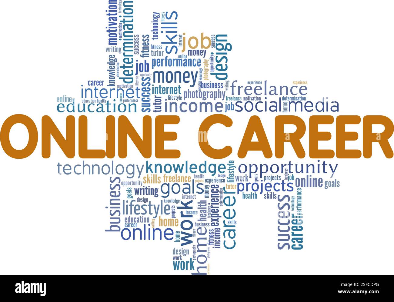 Online Career word cloud conceptual design isolated on white background Stock Vector Image & Art ...