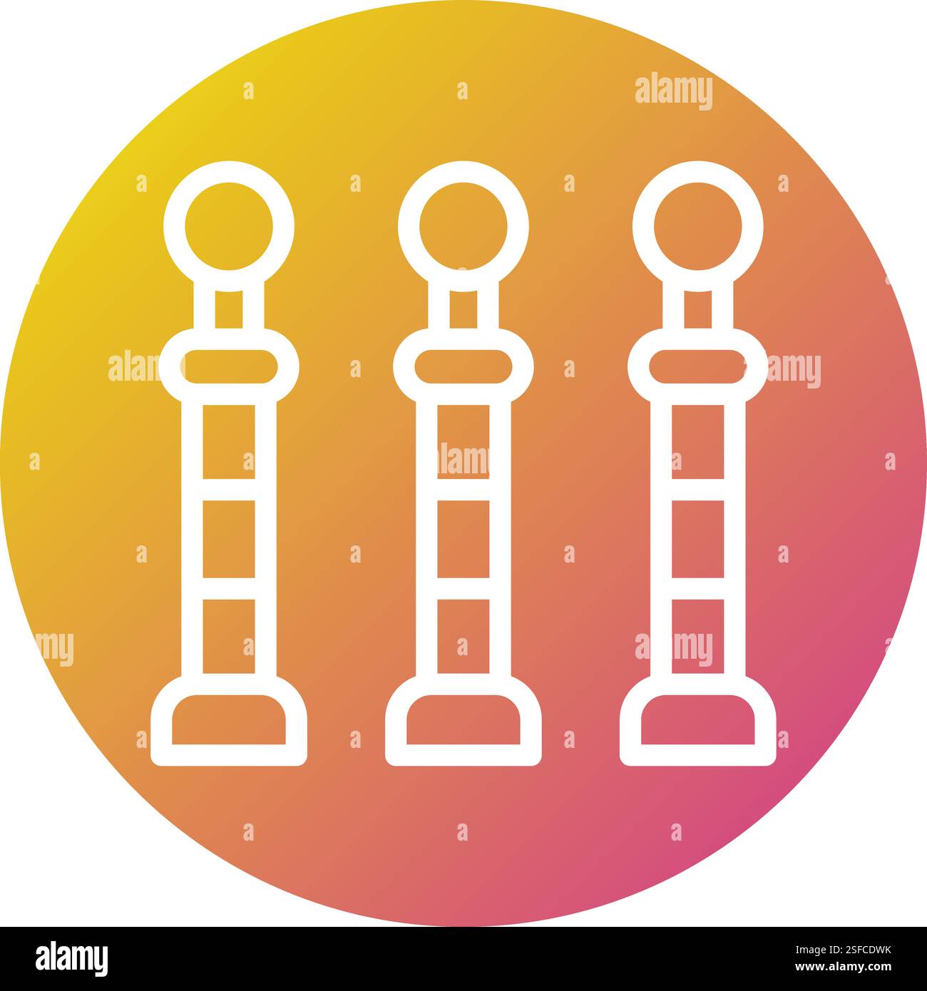 Bollards Vector Icon Design Illustration Stock Vector Image & Art - Alamy