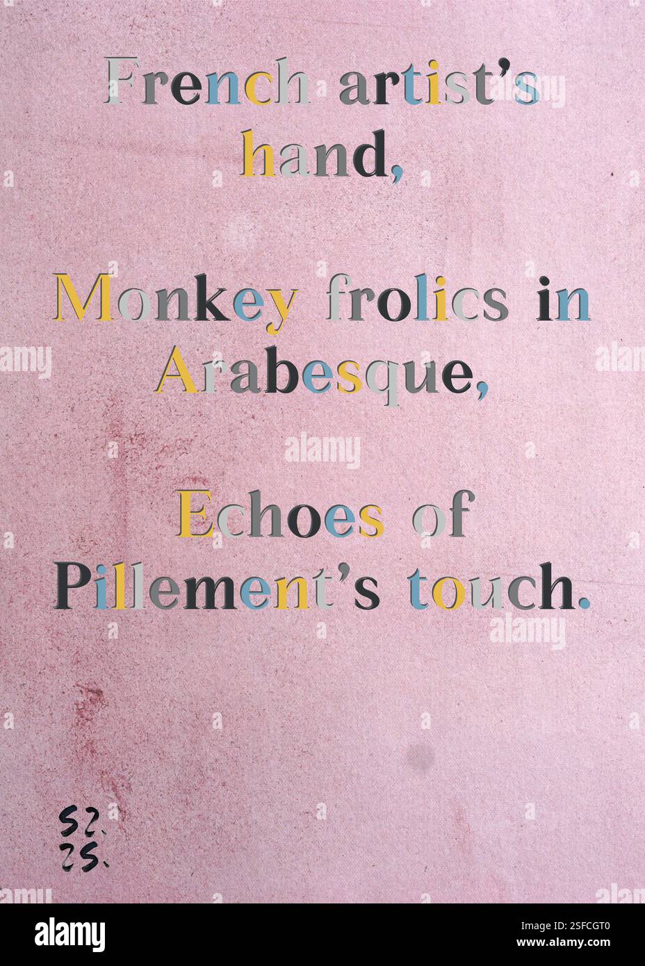 French artist's hand, Monkey frolics in Arabesque, Echoes of Pillement ...
