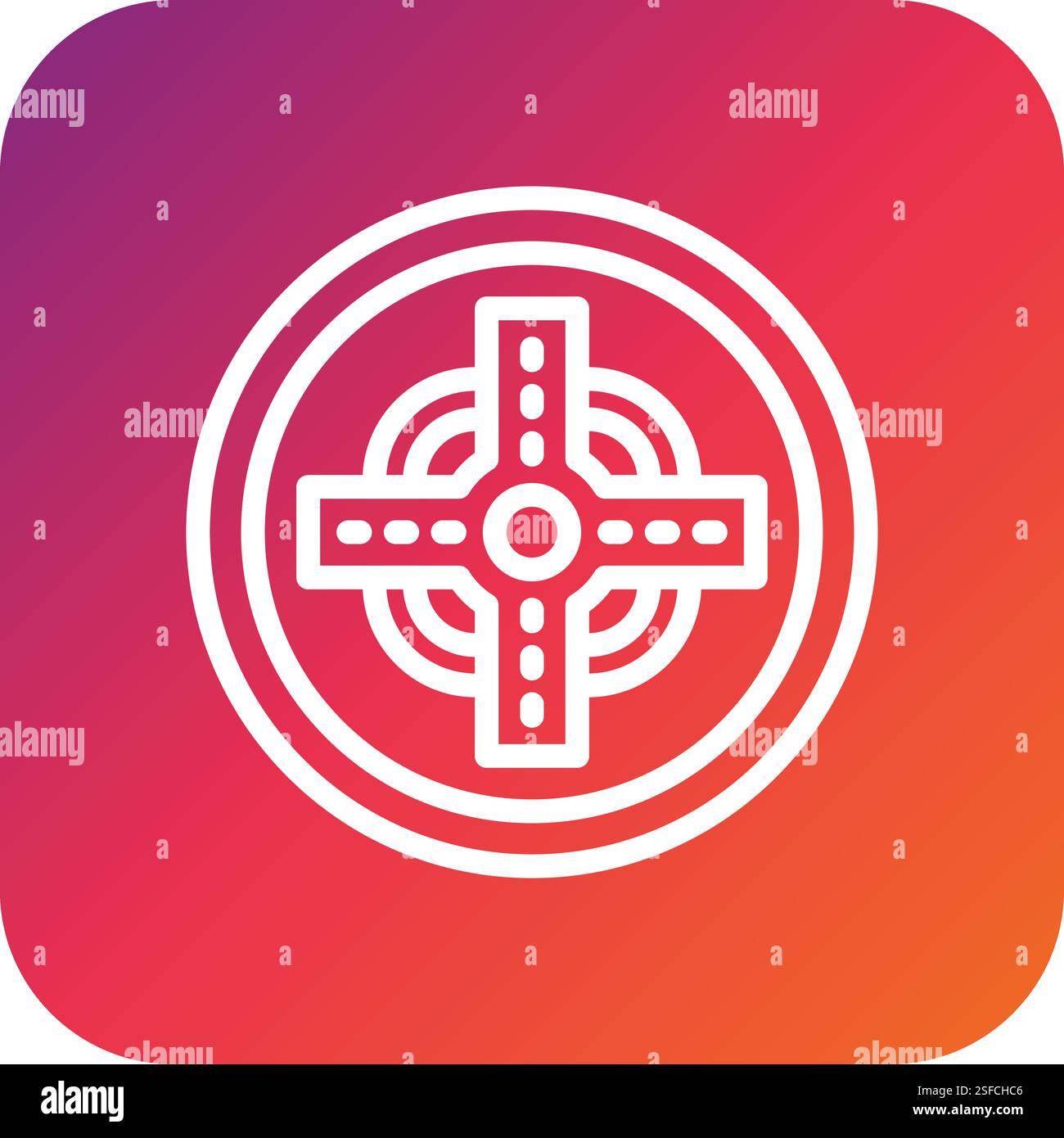 Road intersection Vector Icon Design Illustration Stock Vector Image ...