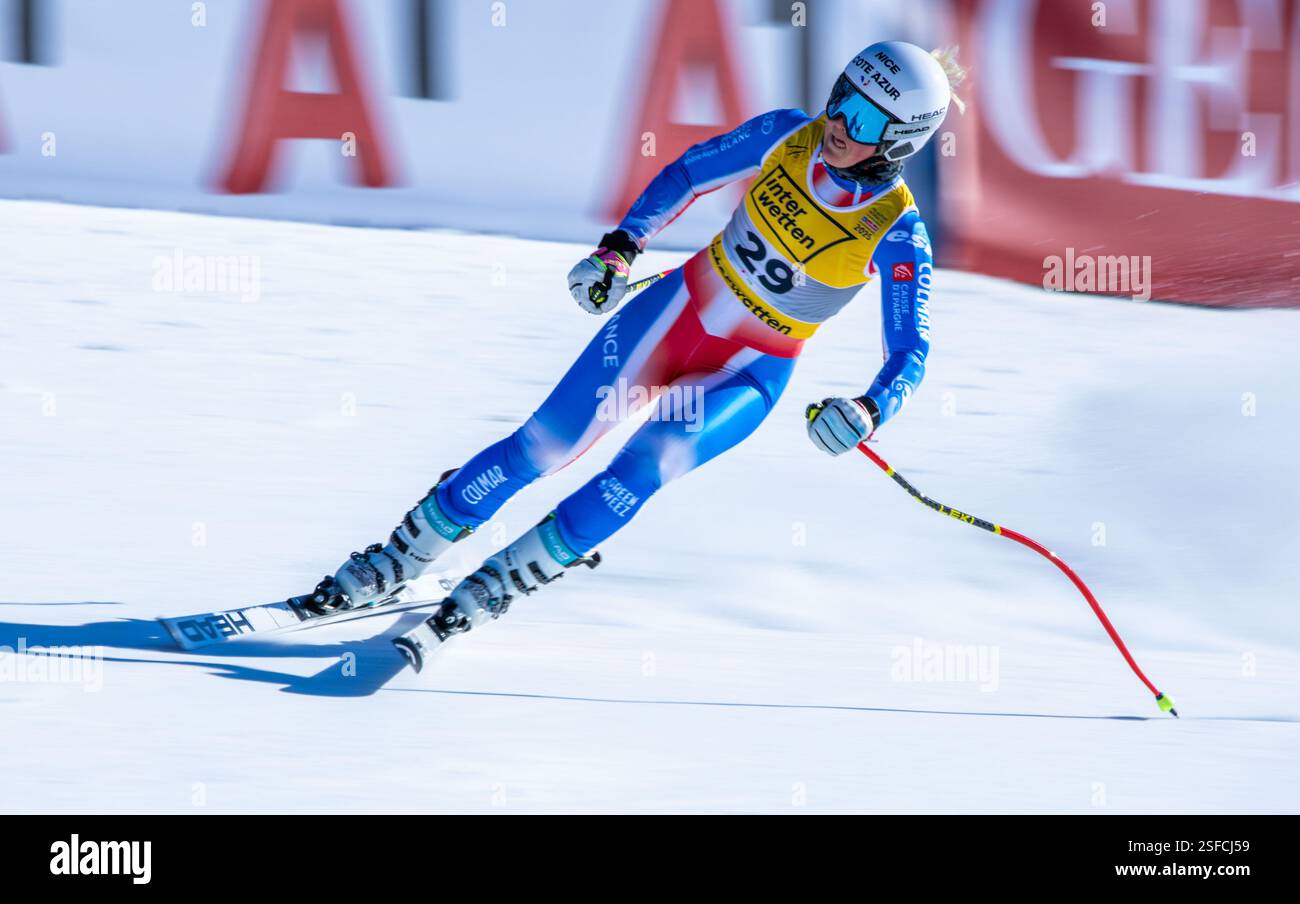 Saalbach Hinterglemm, Austria. 08th Feb, 2025. Alpine Skiing: World Championships, Downhill ...