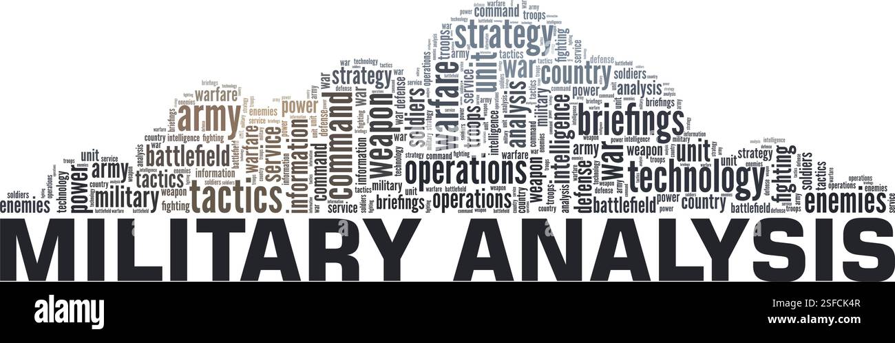 Military Analysis word cloud conceptual design isolated on white ...