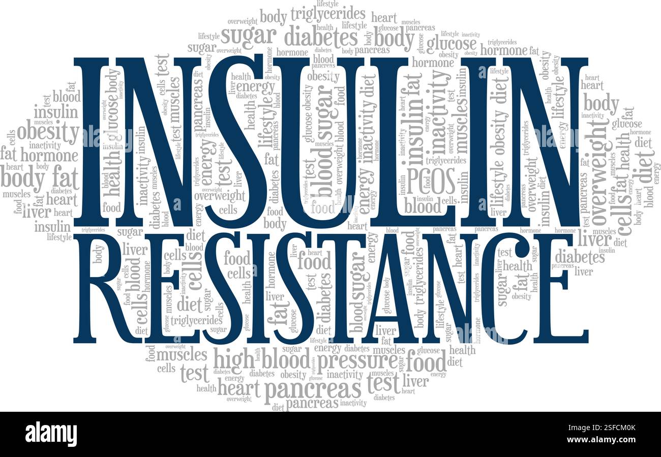Insulin Resistance word cloud conceptual design isolated on white ...
