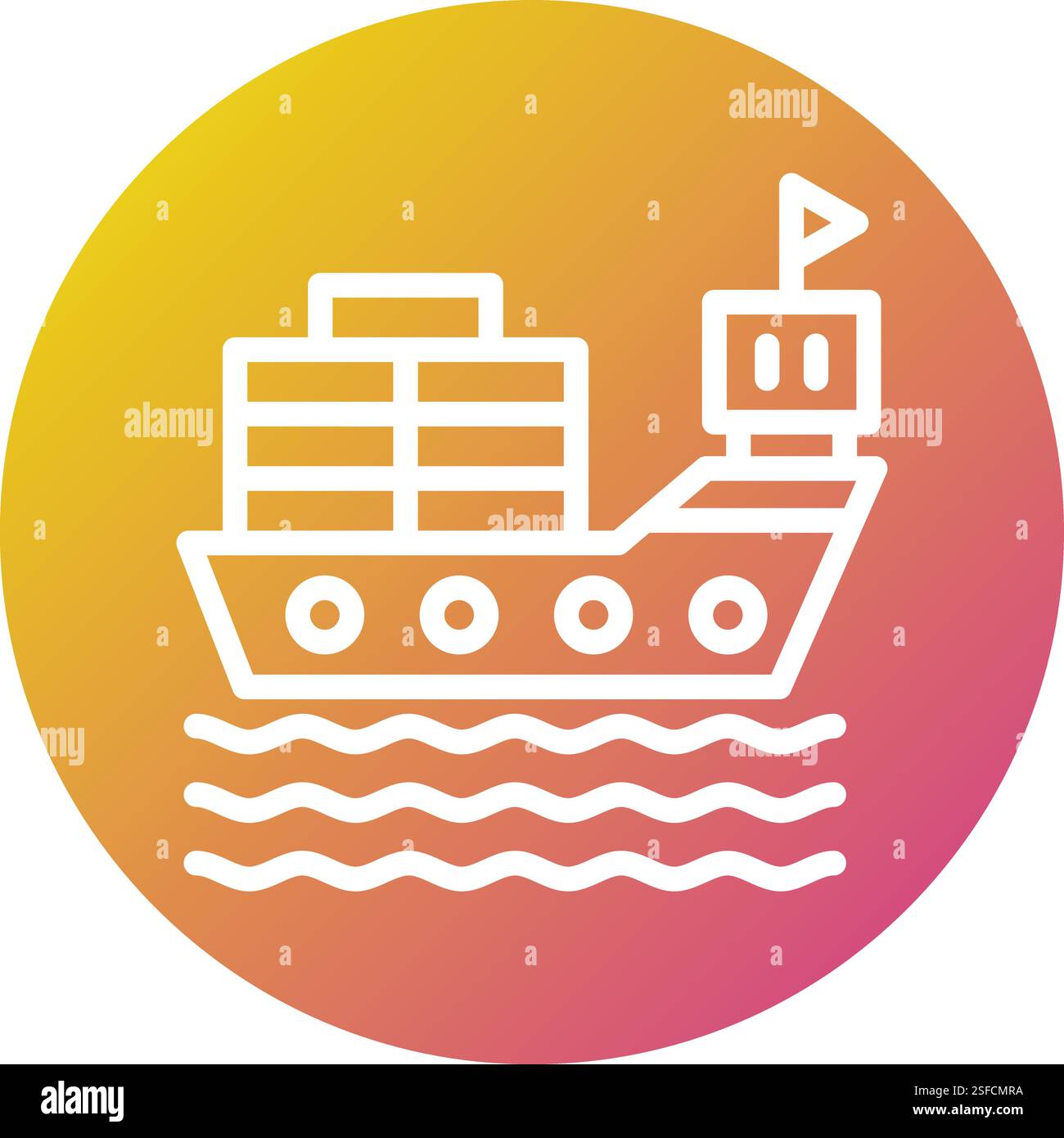 Cargo ship Vector Icon Design Illustration Stock Vector Image & Art - Alamy
