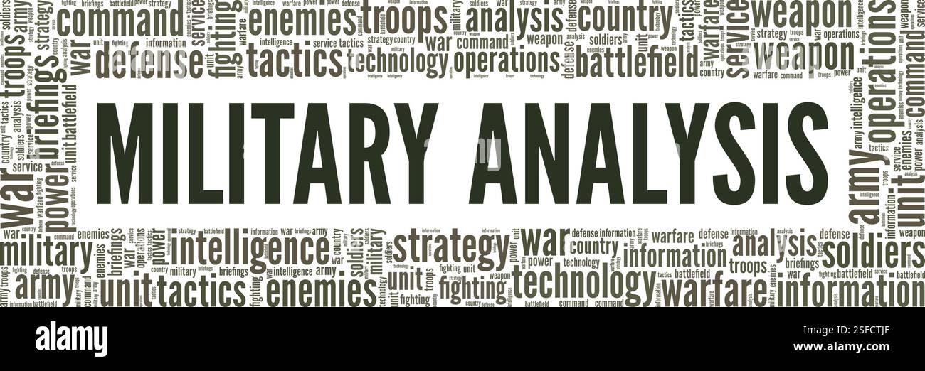 Military Analysis word cloud conceptual design isolated on white ...