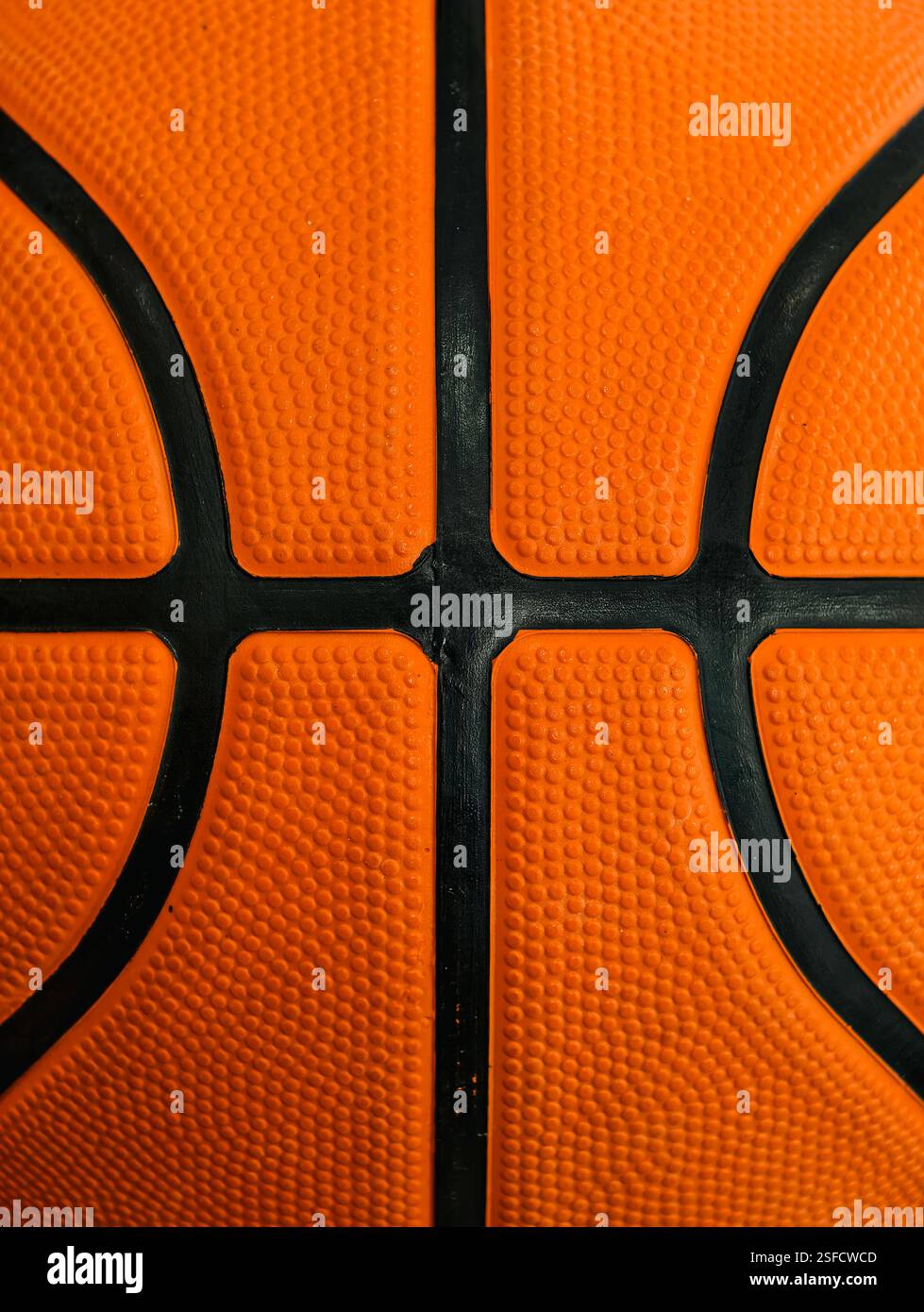 Closeup detail of basketball ball texture background. Sports equipment ...