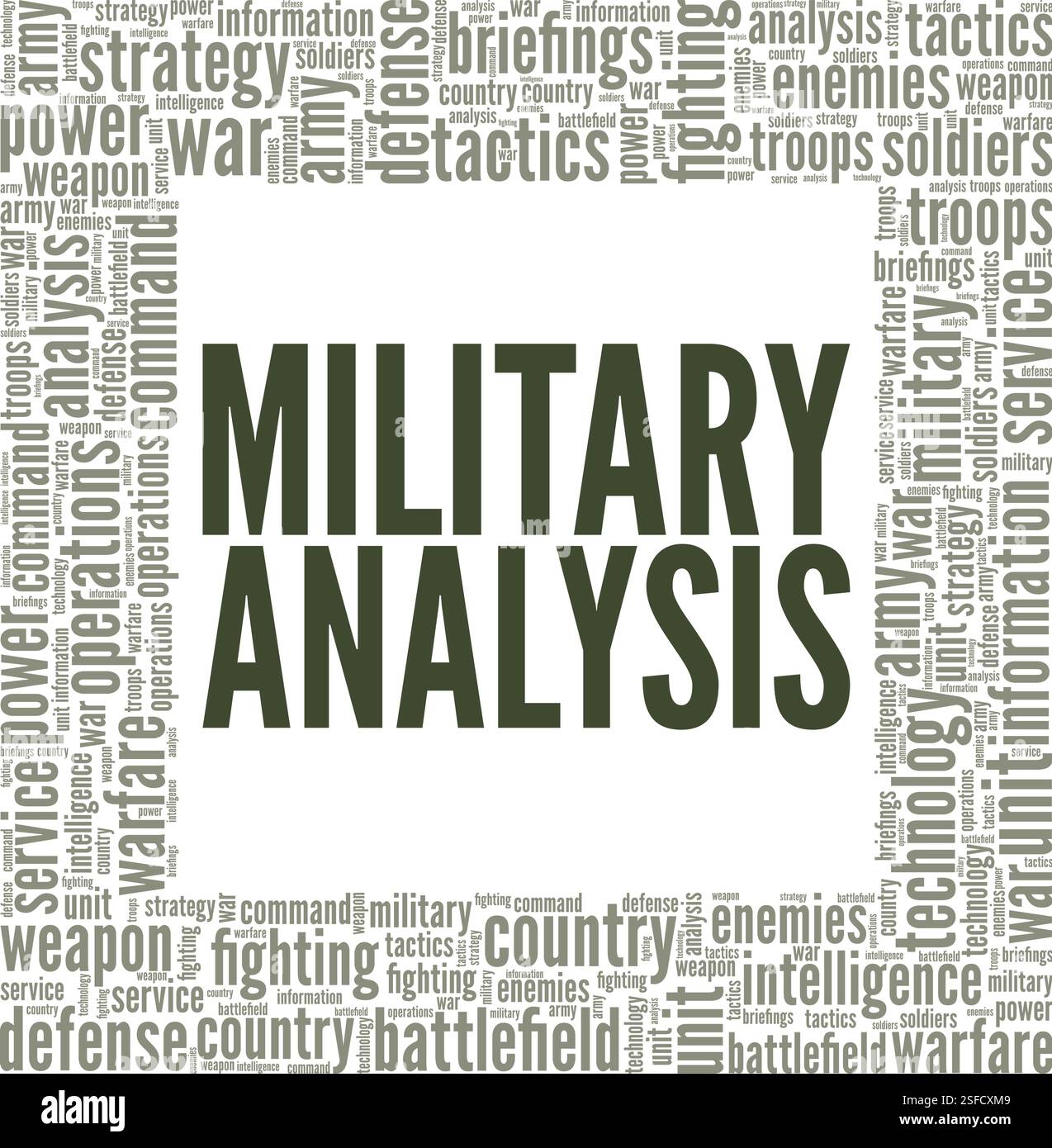 Military Analysis word cloud conceptual design isolated on white ...