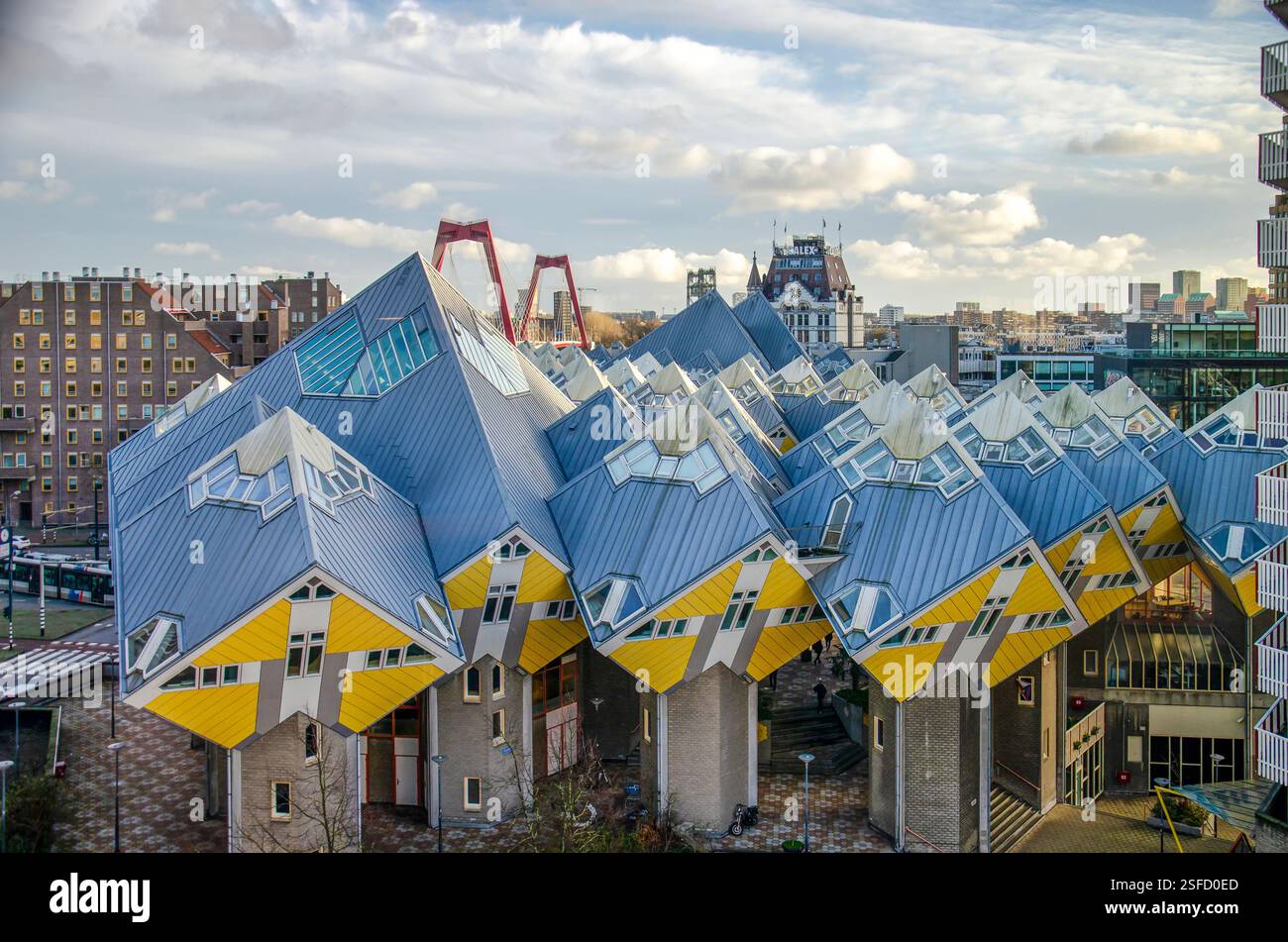 Rotterdam, The Netherlands, January 30, 2025: the rooftops of the ...