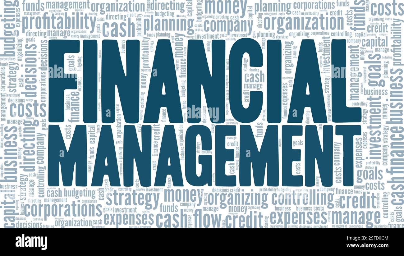 Financial Management word cloud conceptual design isolated on white ...