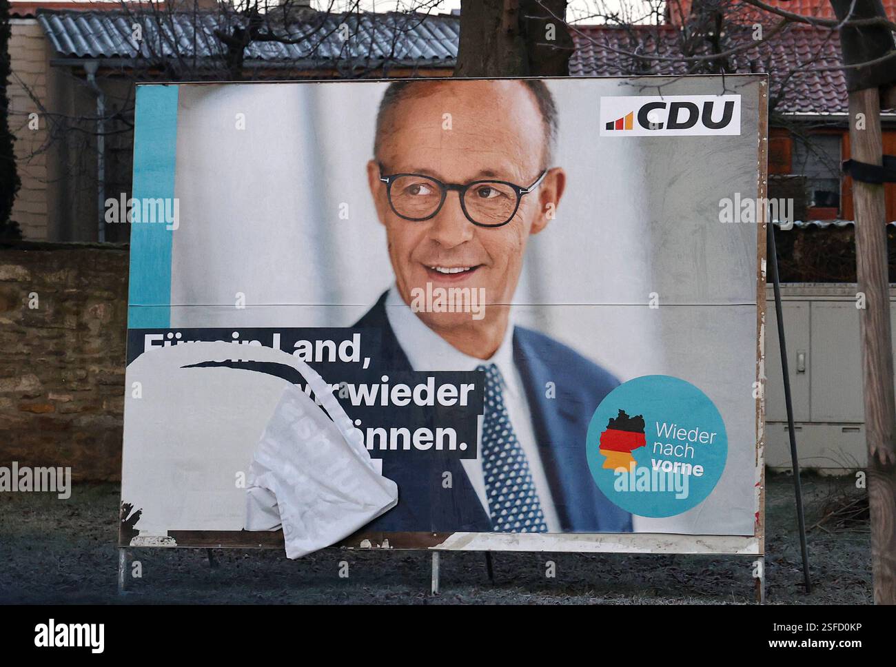 Wahlplakate 04.02.2025, Koelleda, Wahlplakate zur Bundestagswahl / Wahl ...