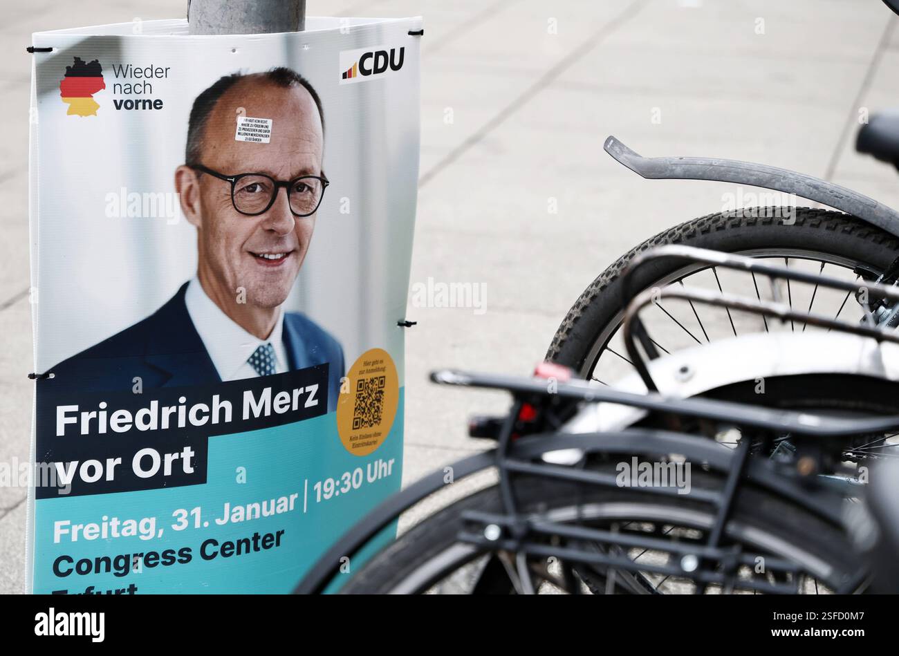 Wahlplakate 05.02.2025, Erfurt, Wahlplakate zur Bundestagswahl / Wahl ...