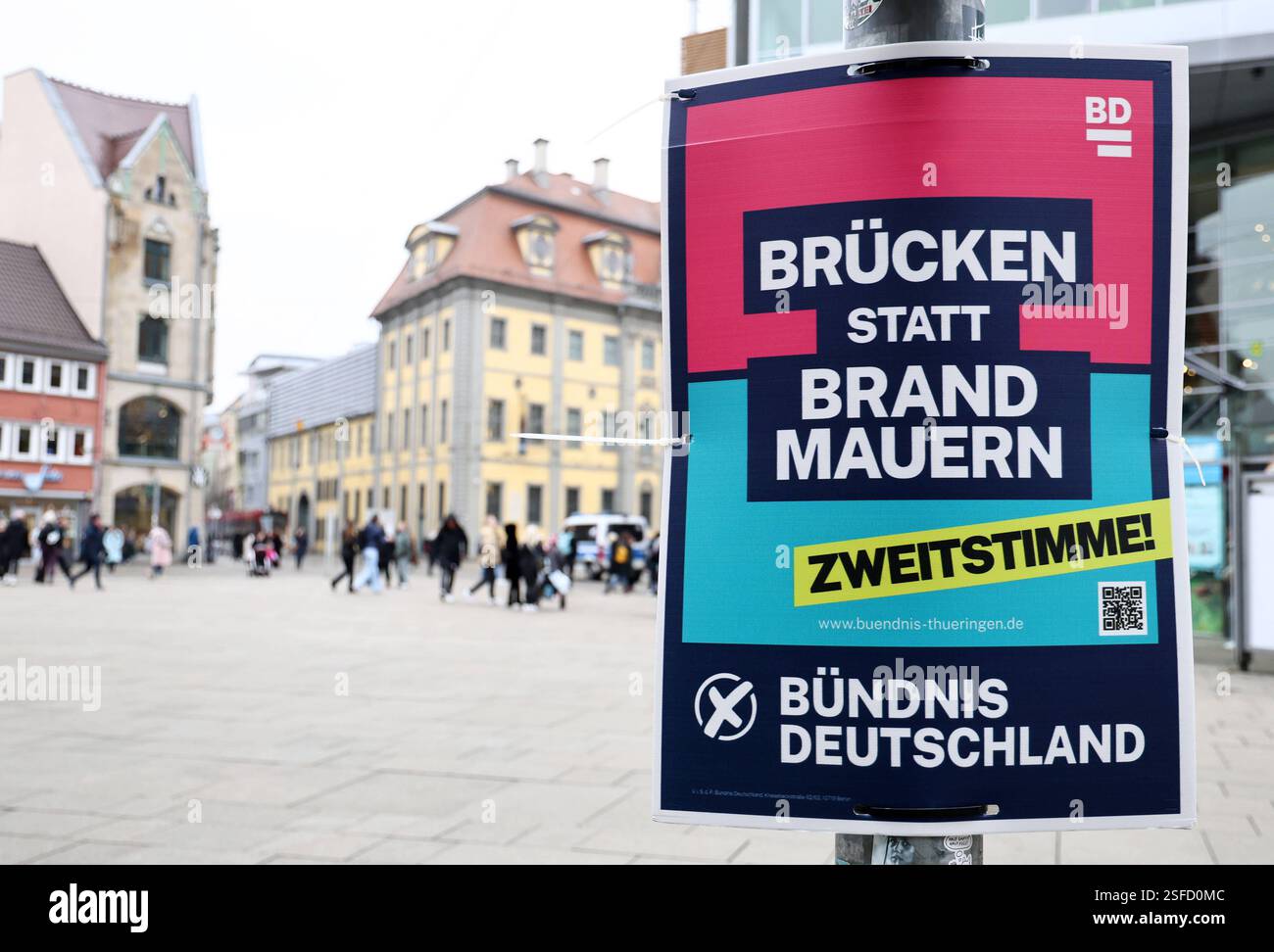 Wahlplakate 05.02.2025, Erfurt, Wahlplakate zur Bundestagswahl / Wahl ...