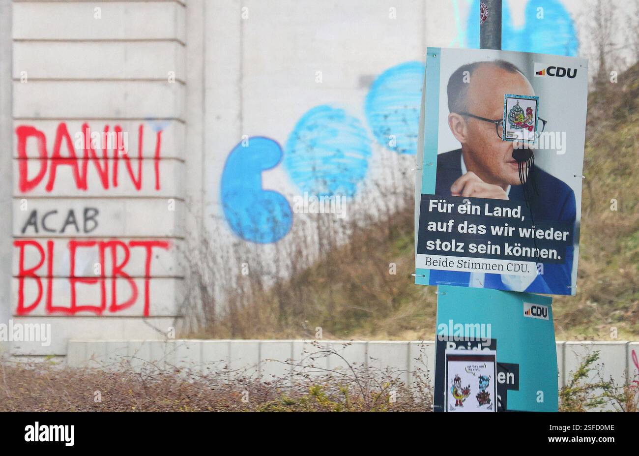 Wahlplakate 05.02.2025, Erfurt, Wahlplakate zur Bundestagswahl / Wahl ...