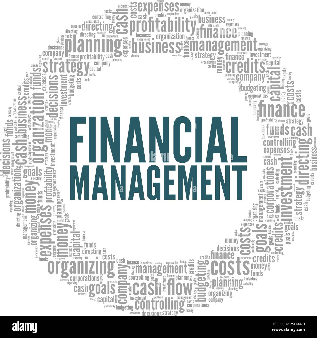 Financial Management word cloud conceptual design isolated on white ...