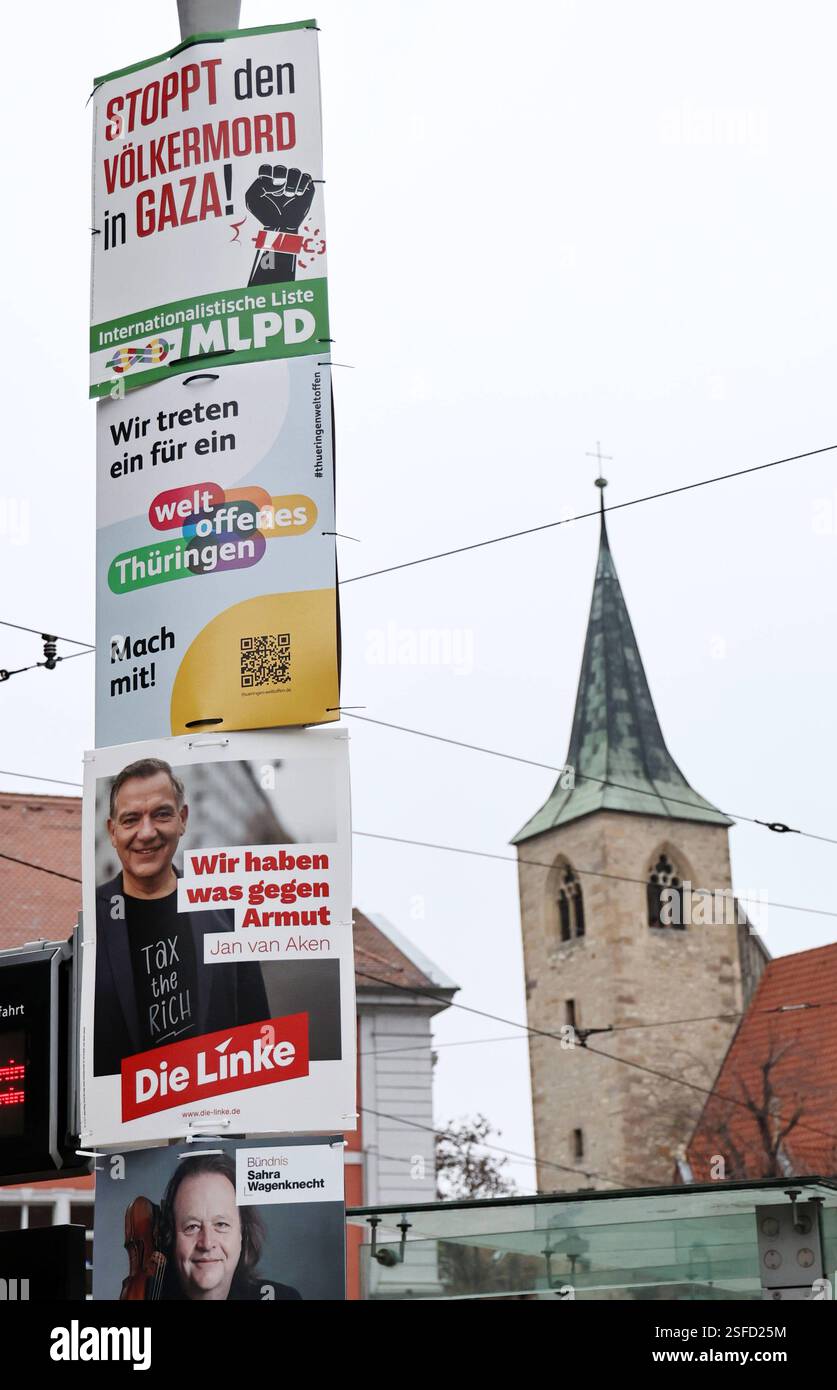 Wahlplakate 05.02.2025, Erfurt, Wahlplakate zur Bundestagswahl / Wahl ...