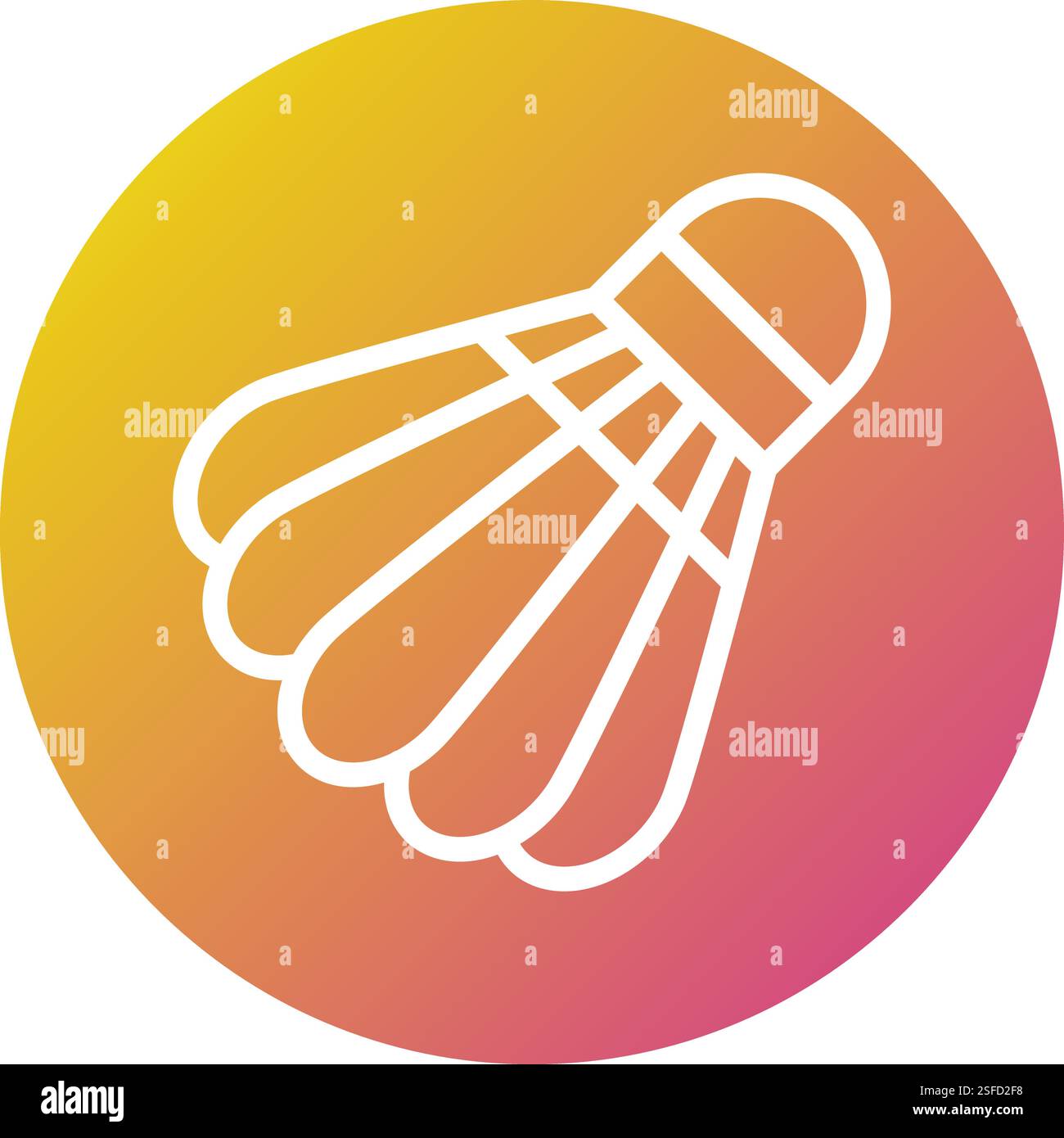 Shuttlecock Vector Icon Design Illustration Stock Vector Image & Art ...