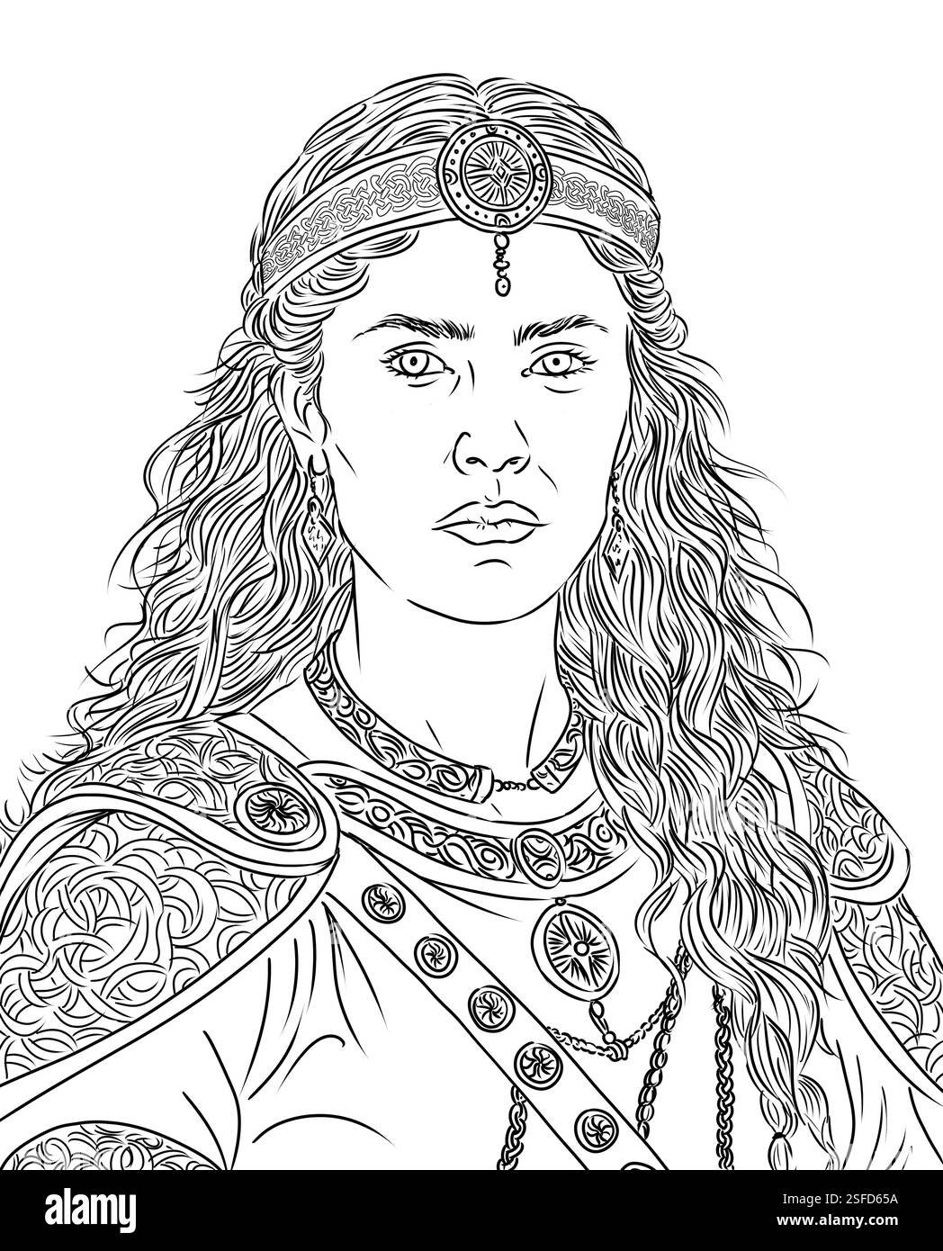Portrait of Boudica, Boadicea, Boadicée, Buddug the Celtic warrior ...