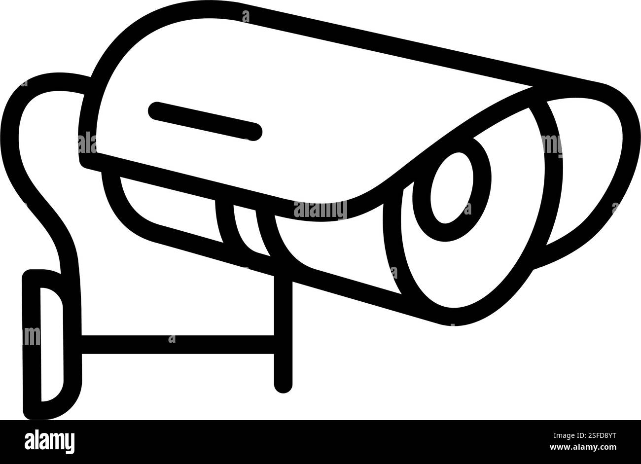 CCTV line icon, video surveillance made linear style, sign camera for ...