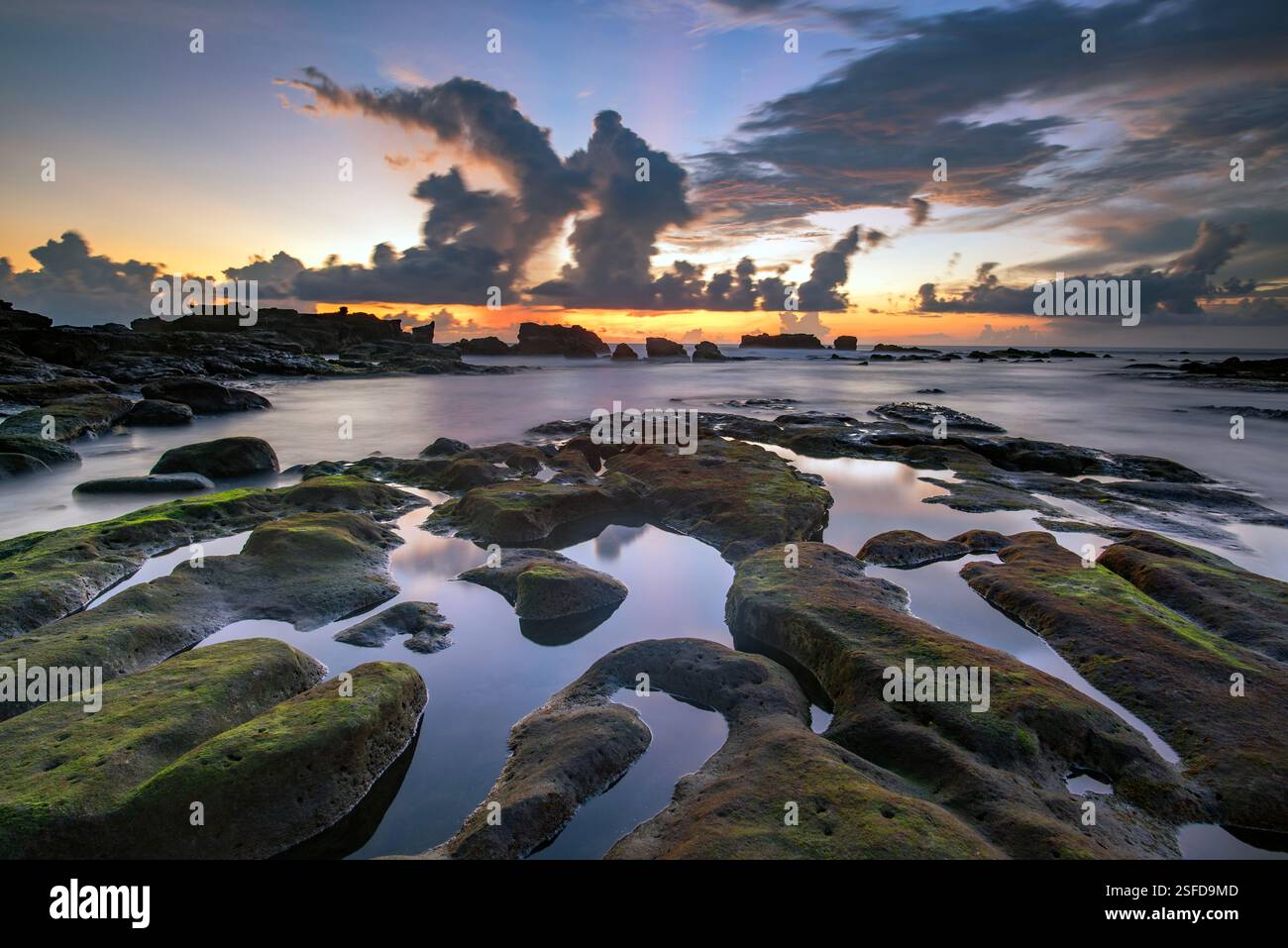 Mengening Beach at sunrise, Cemagi Village, Mengwi District, Badung ...
