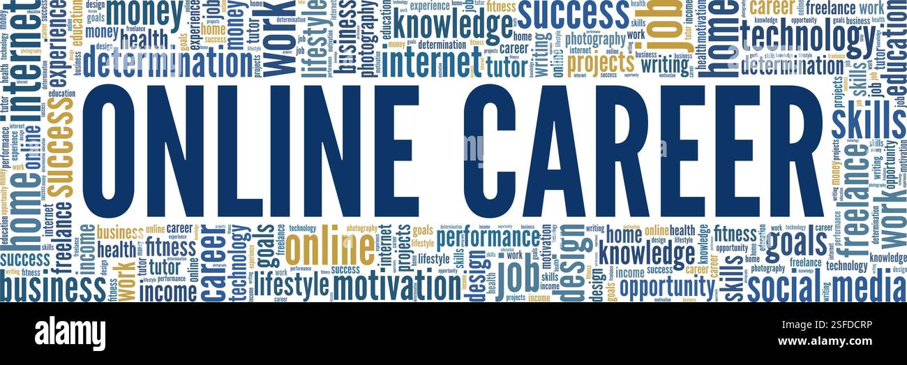 Online Career word cloud conceptual design isolated on white background ...