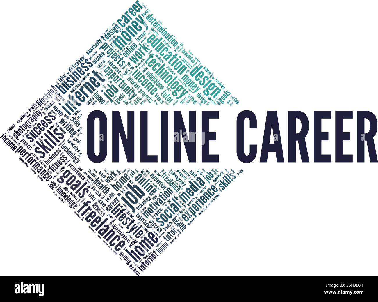 Online Career word cloud conceptual design isolated on white background Stock Vector Image & Art ...