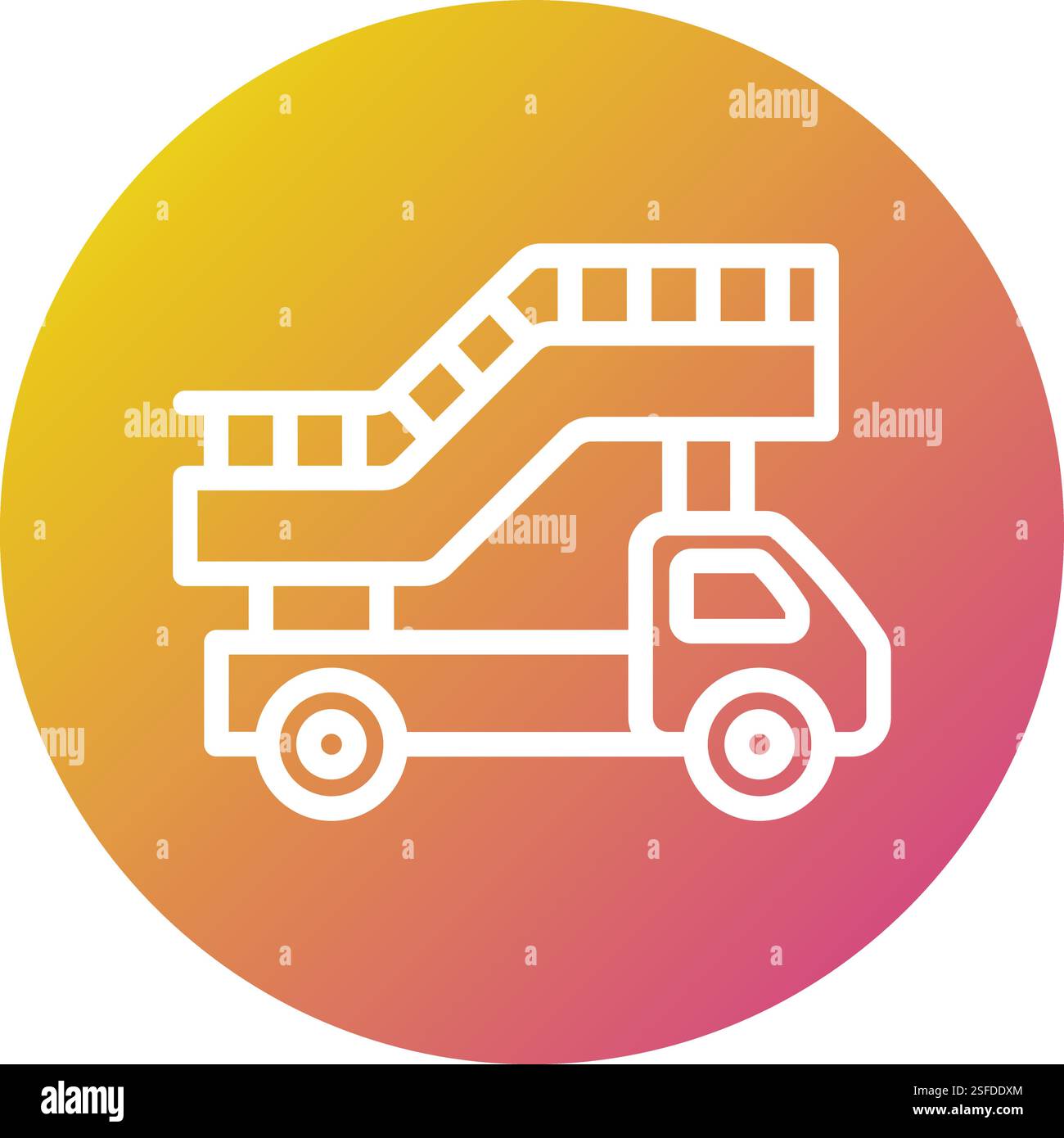 Ladder truck Vector Icon Design Illustration Stock Vector Image & Art ...