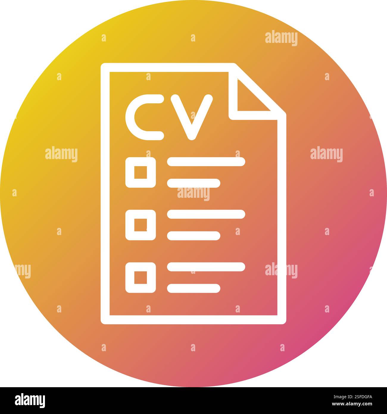 Cv Vector Icon Design Illustration Stock Vector Image & Art - Alamy
