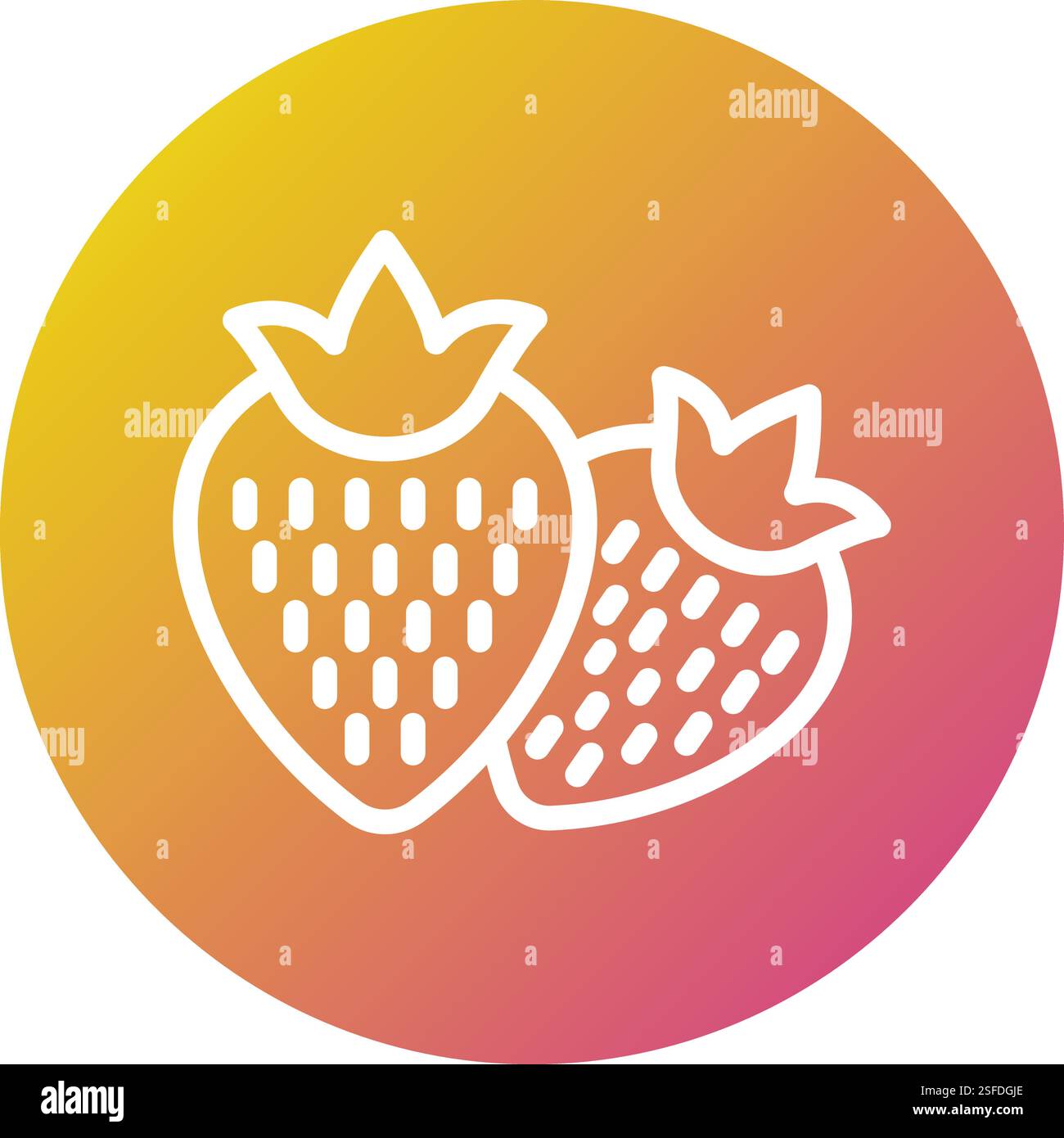 Strawberry icon design hi-res stock photography and images - Alamy