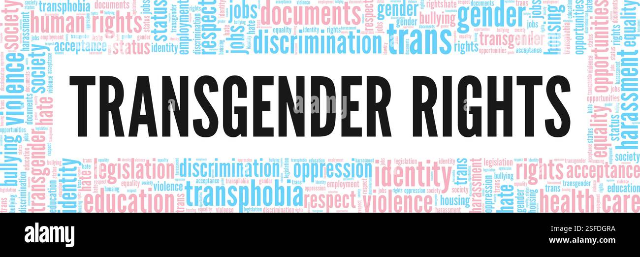 Trans Rights word cloud conceptual design isolated on white background ...