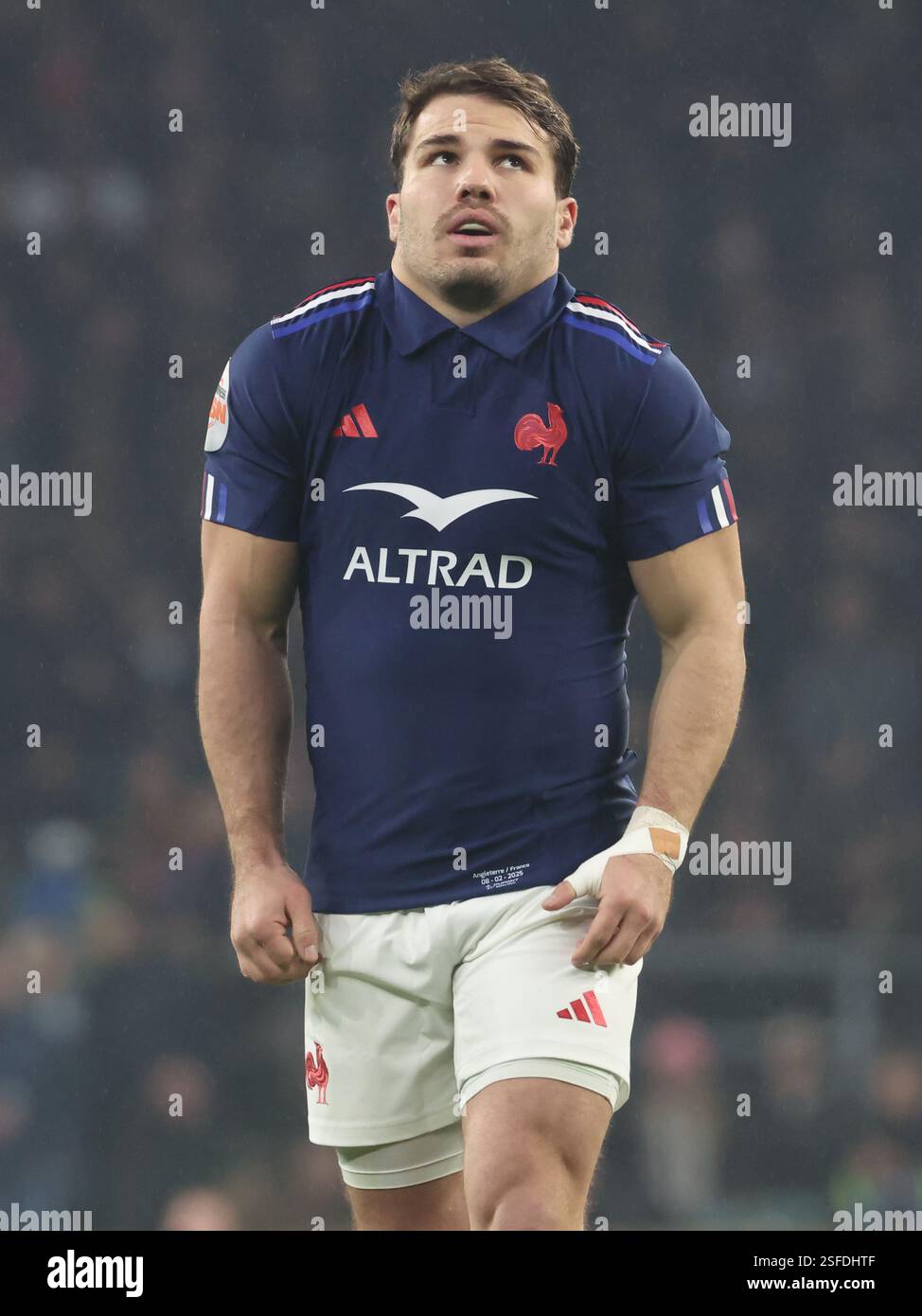 London, UK. 08th Feb, 2025. Antoine Dupont of France during Guinness Men's Six Nations ...