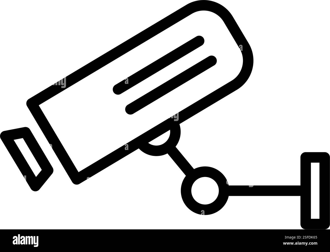 CCTV line icon, video surveillance made linear style, sign camera for ...