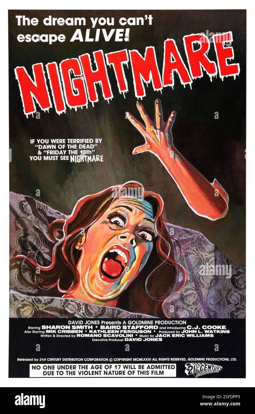 NIGHTMARE (1981), directed by ROMANO SCAVOLINI. Credit: Goldmine Productions / Album Stock Photo ...