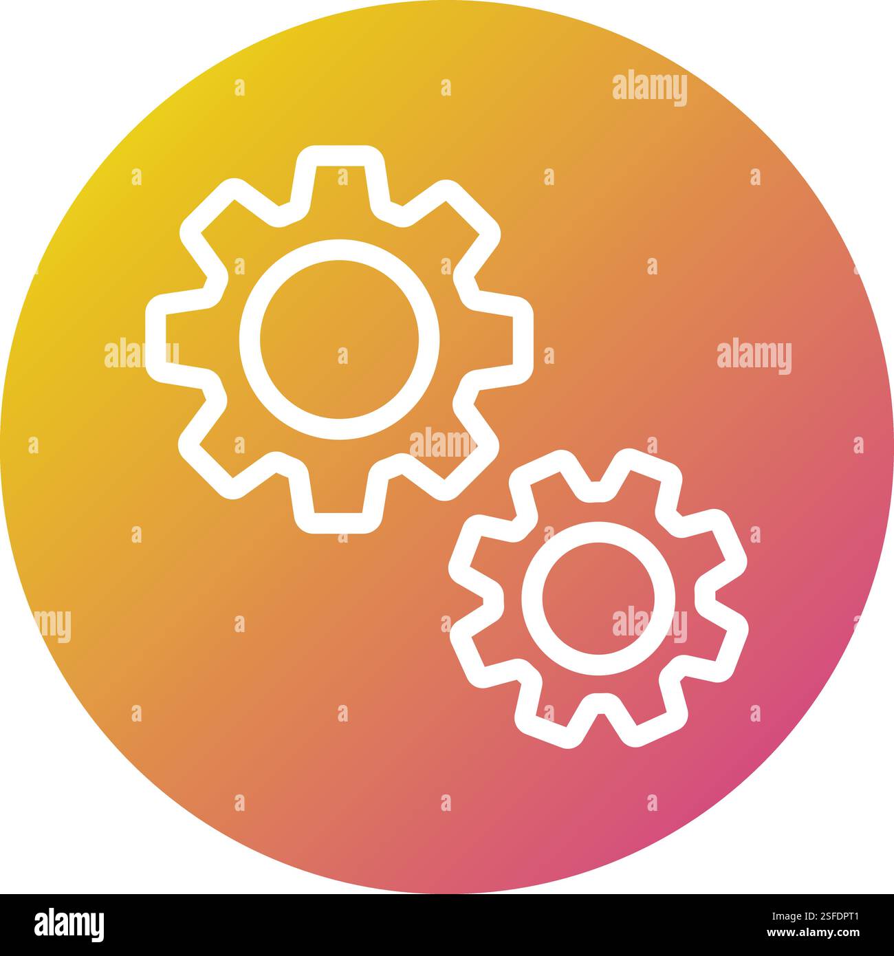 Minimal gear setting icon hi-res stock photography and images - Alamy