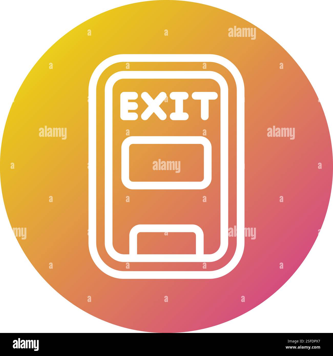 Emergency exit Vector Icon Design Illustration Stock Vector Image & Art ...