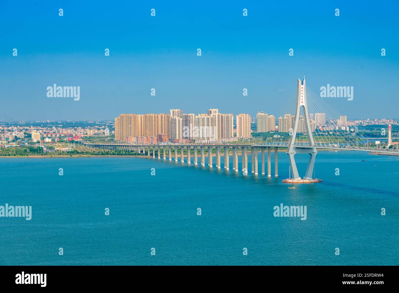 The city scenery of Zhanjiang Bay, Guangdong Province, China Stock ...