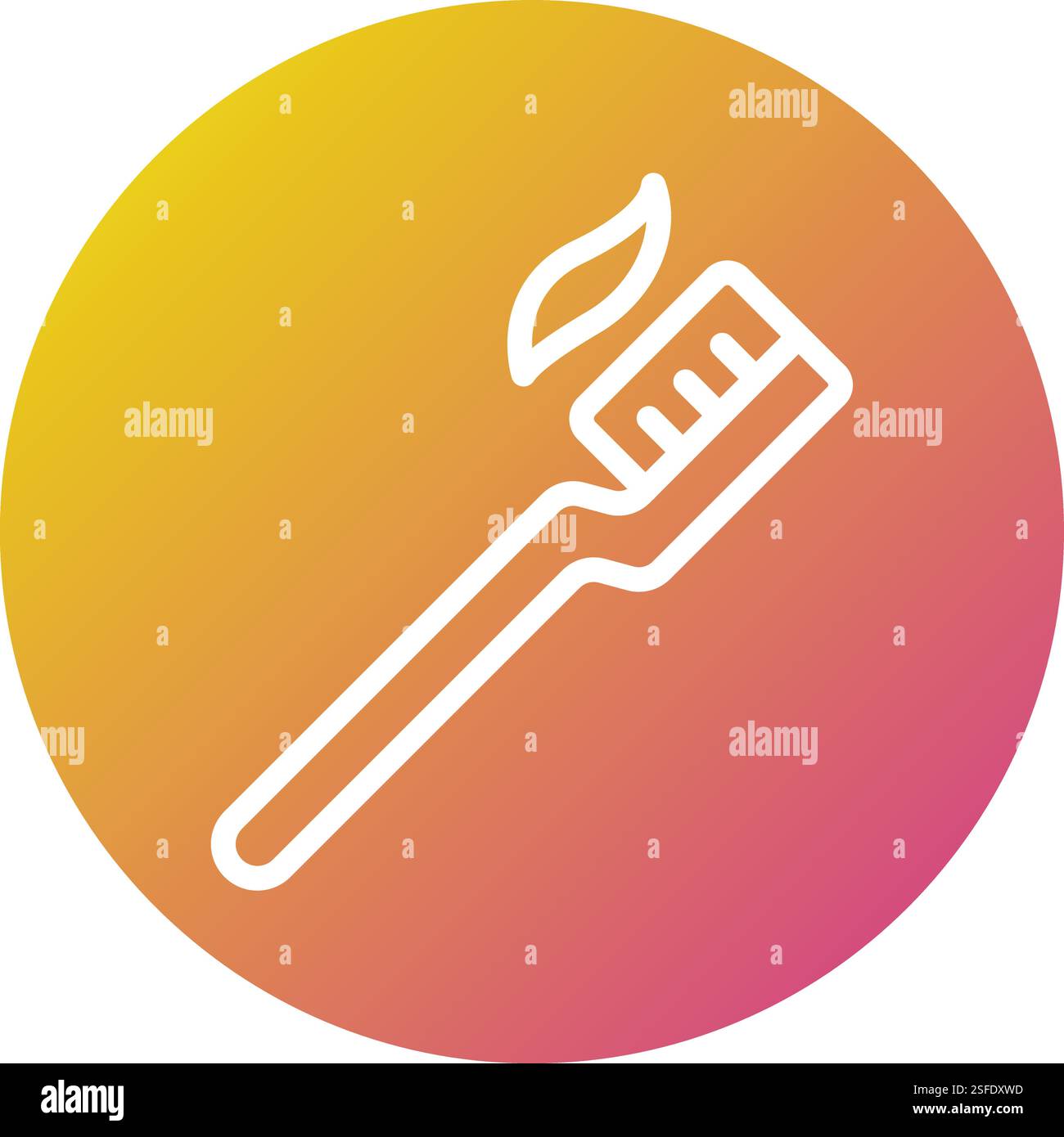 Toothbrush toothpaste line vector Cut Out Stock Images & Pictures - Alamy